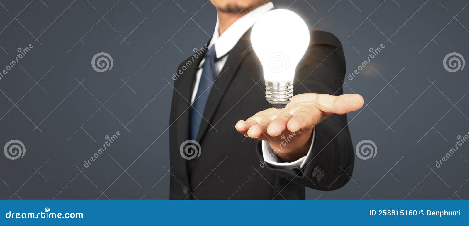 Humans Hold Light Bulbs in Hand Innovative Technology Stock Photo ...