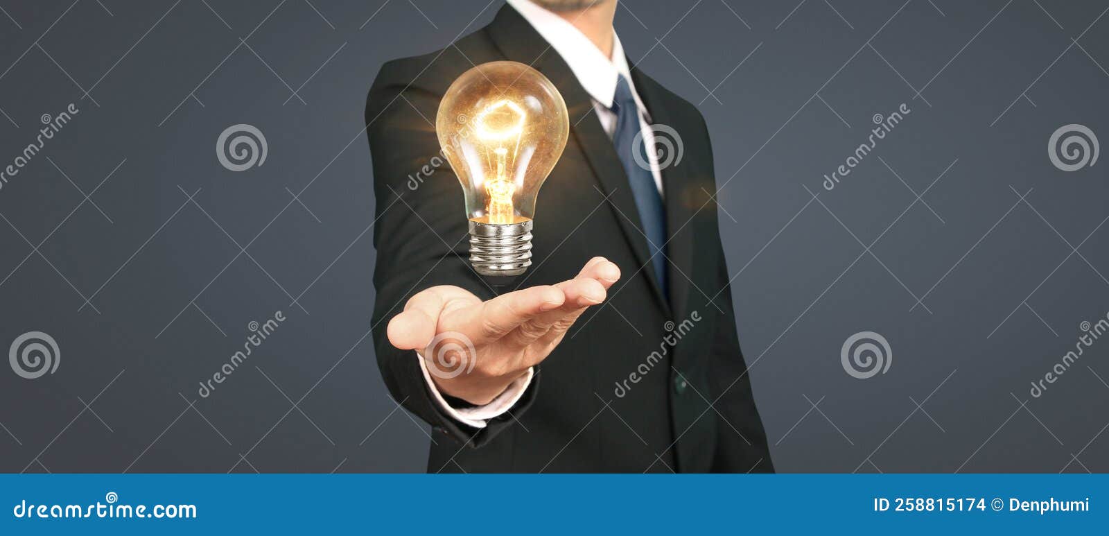 Humans Hold Light Bulbs in Hand Innovative Technology Stock Photo ...