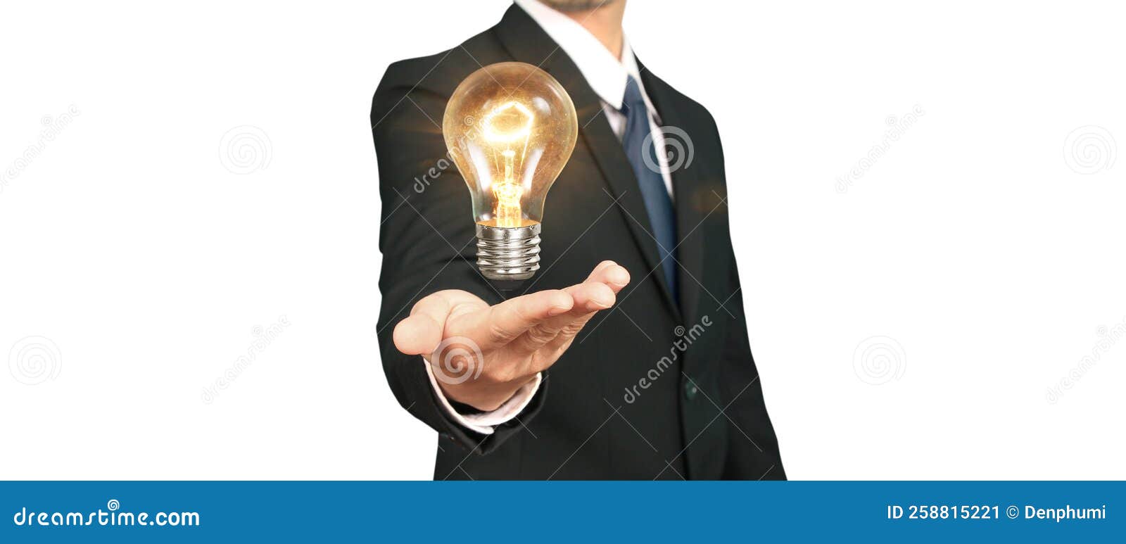 Humans Hold Light Bulbs in Hand Innovative Technology Stock Image ...