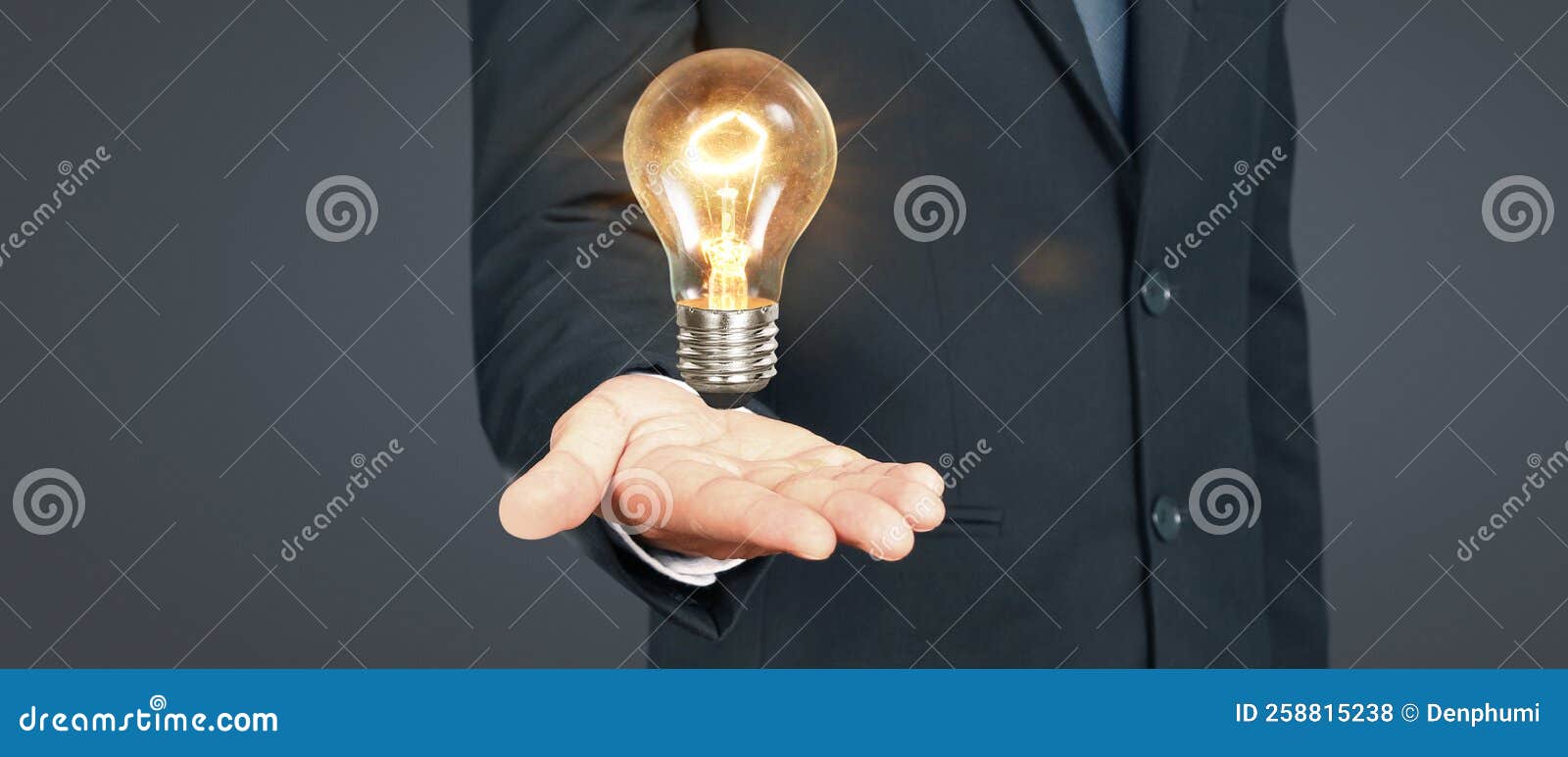 Humans Hold Light Bulbs in Hand Innovative Technology Stock Photo ...