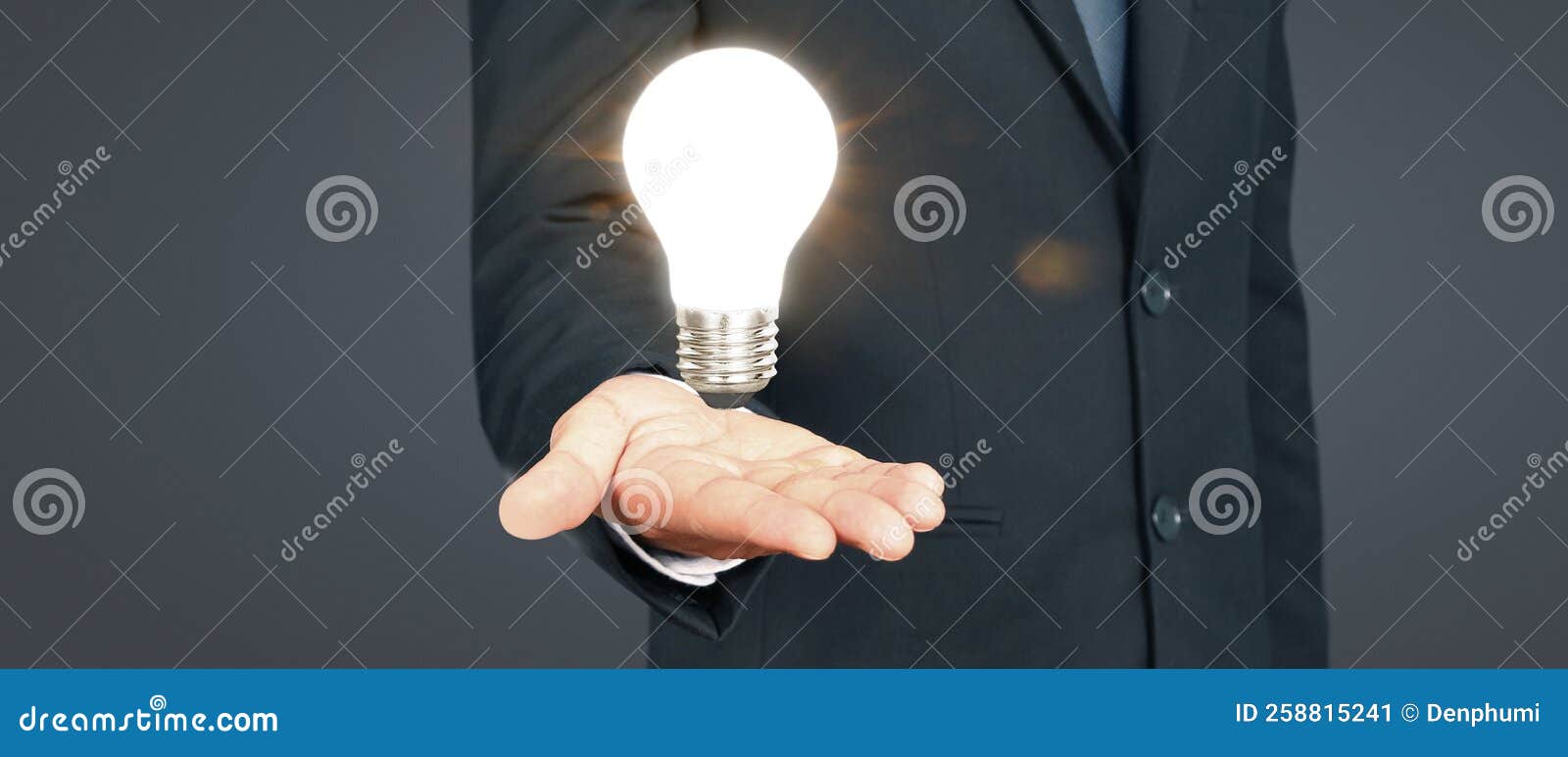 Humans Hold Light Bulbs in Hand Innovative Technology Stock Image ...