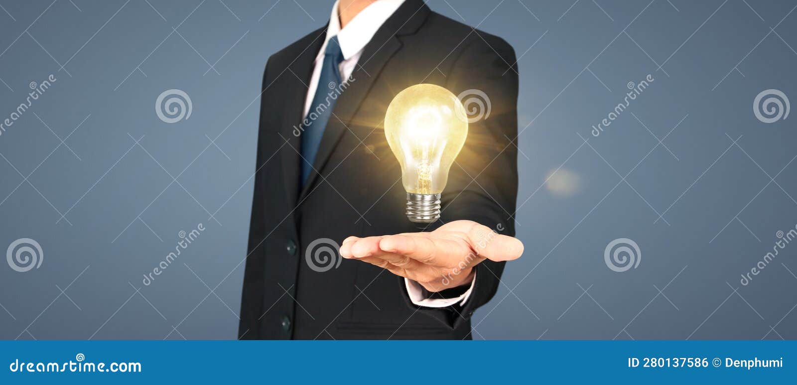 Humans Hold Light Bulbs in Hand Innovative Technology Stock Photo ...
