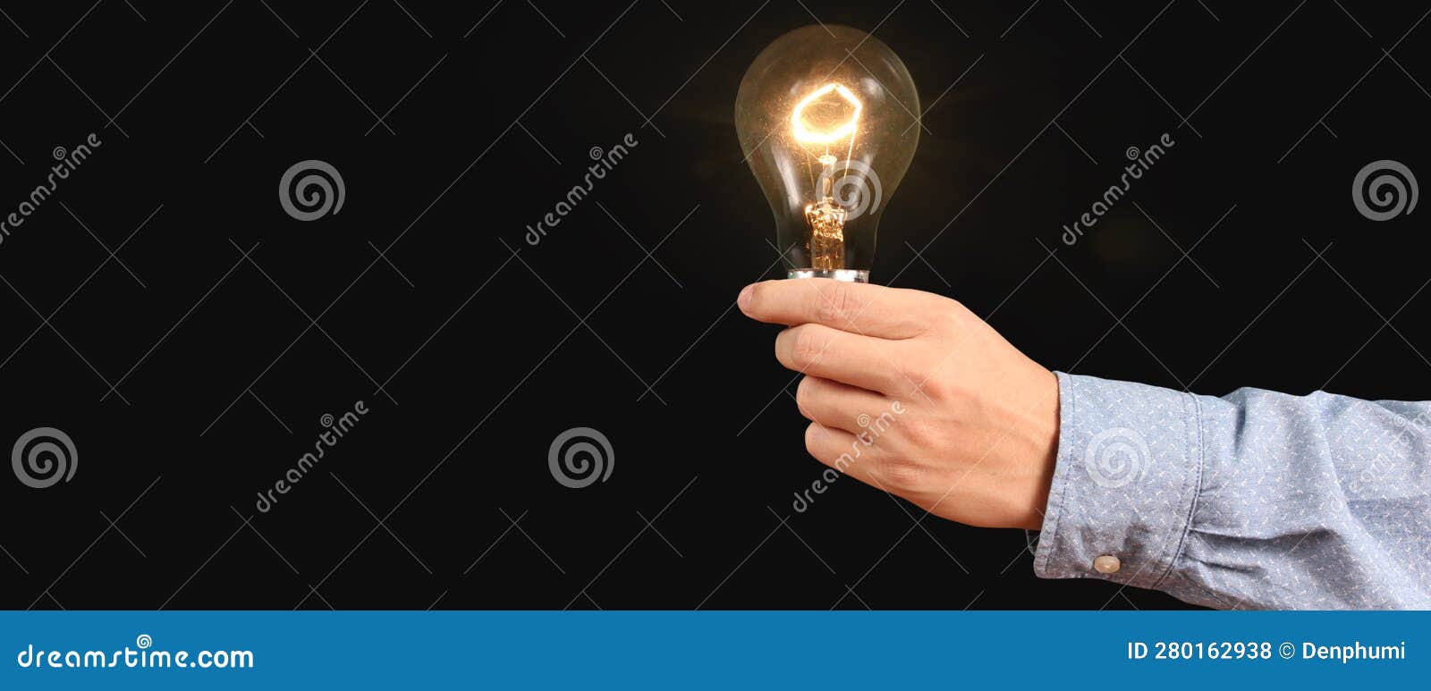 Humans Hold Light Bulbs in Hand Innovative Technology Stock Photo ...