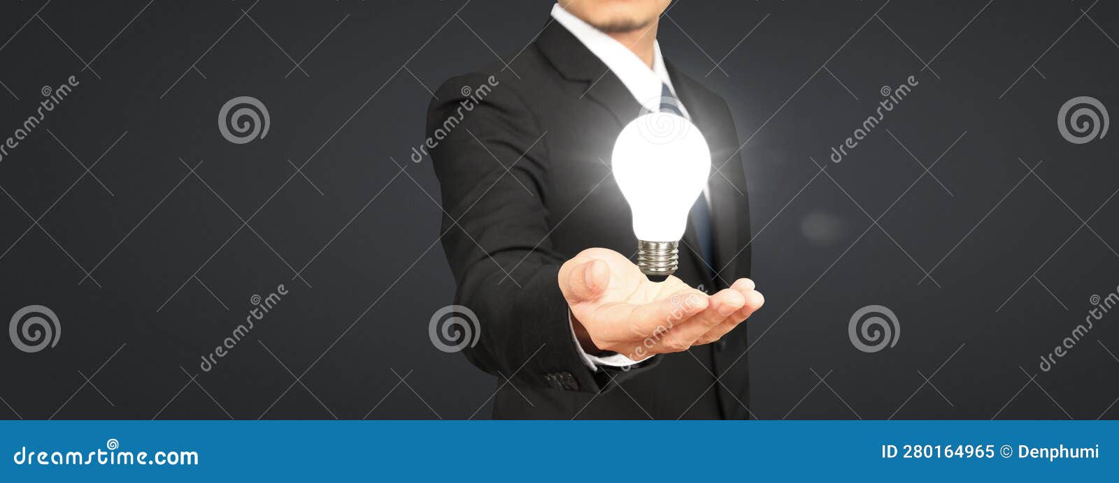 Humans Hold Light Bulbs in Hand Innovative Technology Stock Image ...