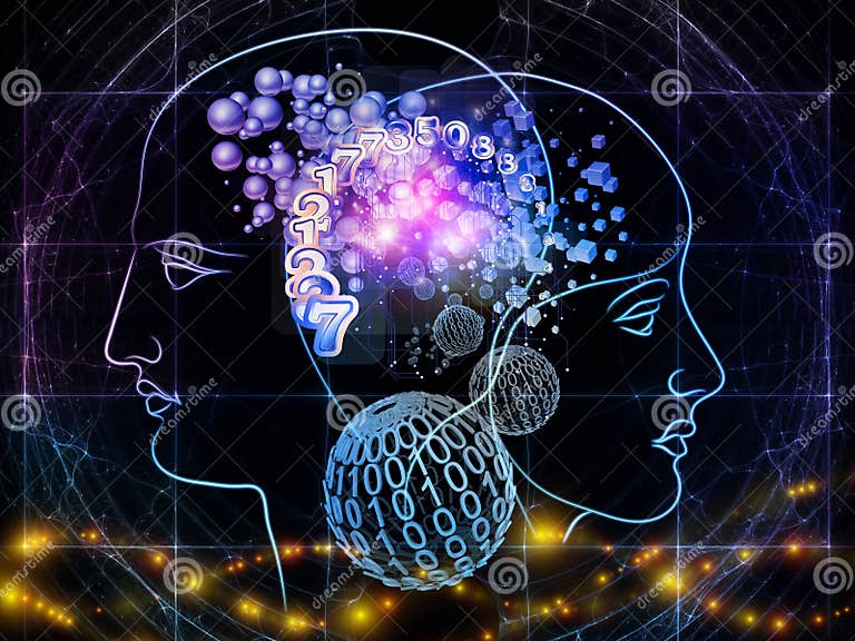 Of humans and numbers stock illustration. Illustration of calculation ...