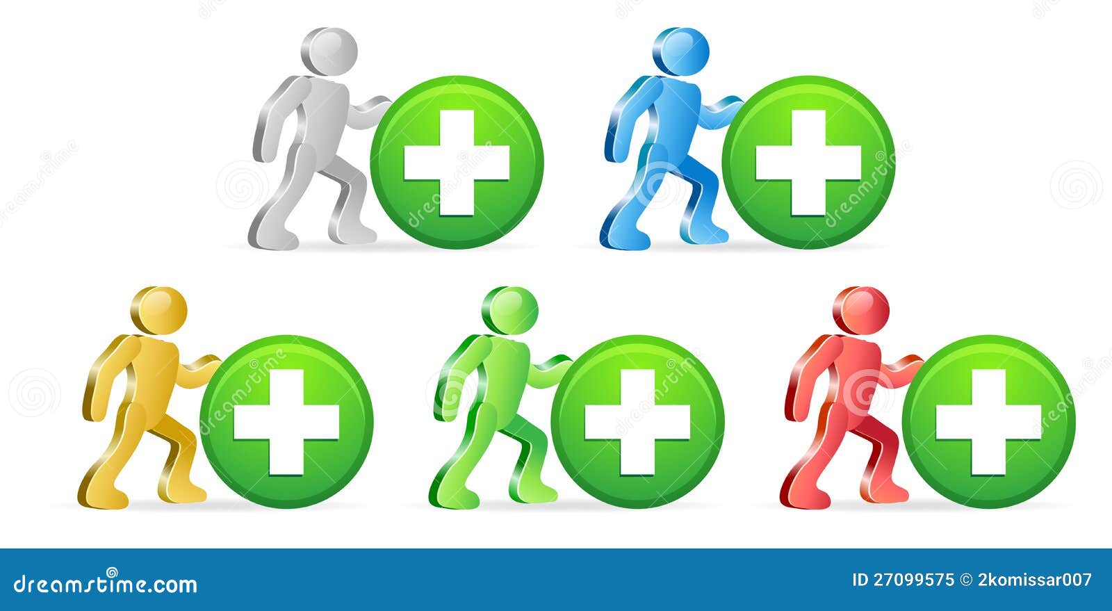 Humans and Plus Signs stock vector. Illustration of characters - 27099575