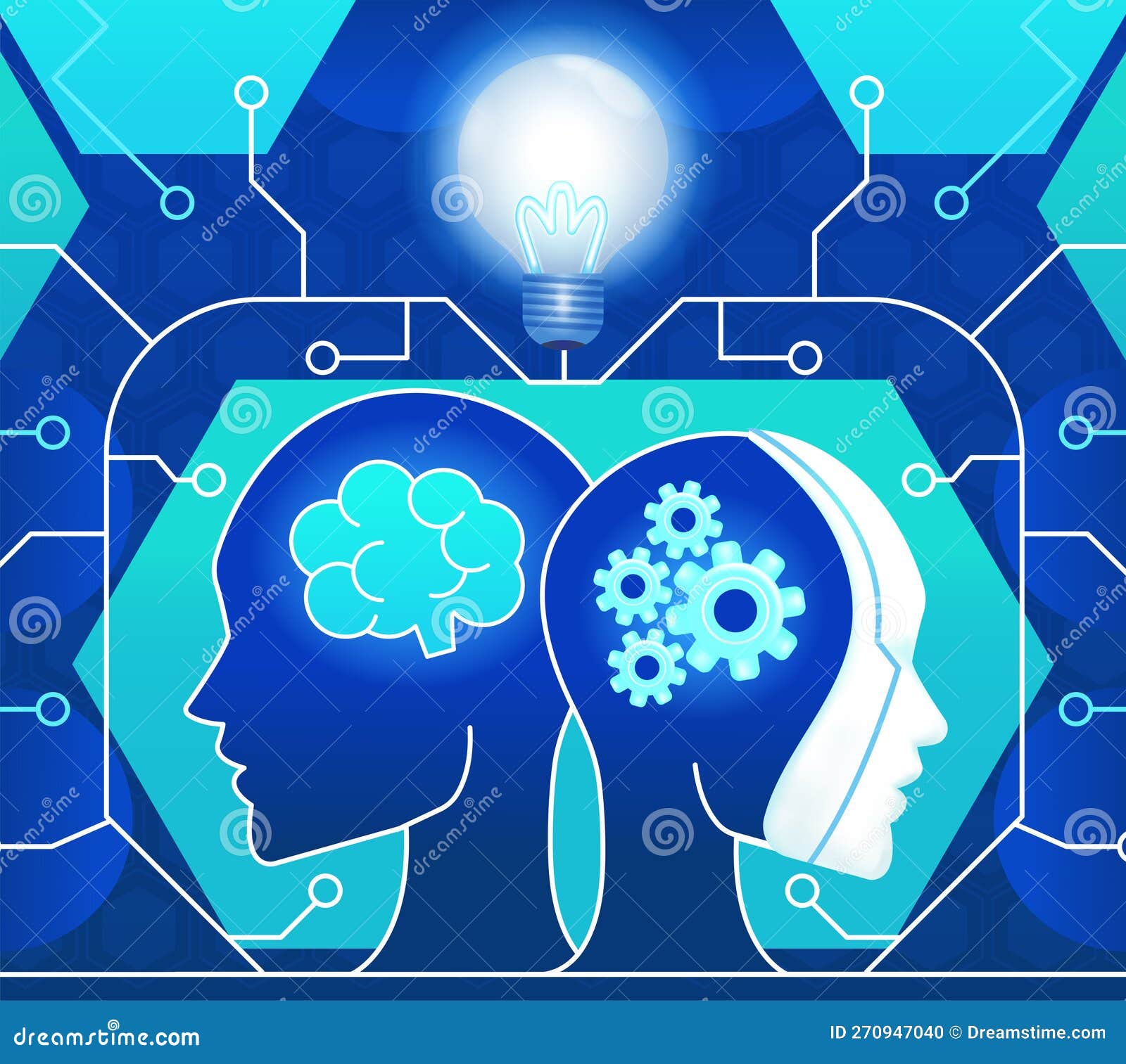 Humans and Robots Will Drive Technological Progress Stock Vector ... Humans and Robots Will Drive Technological Progress Stock Vector ...