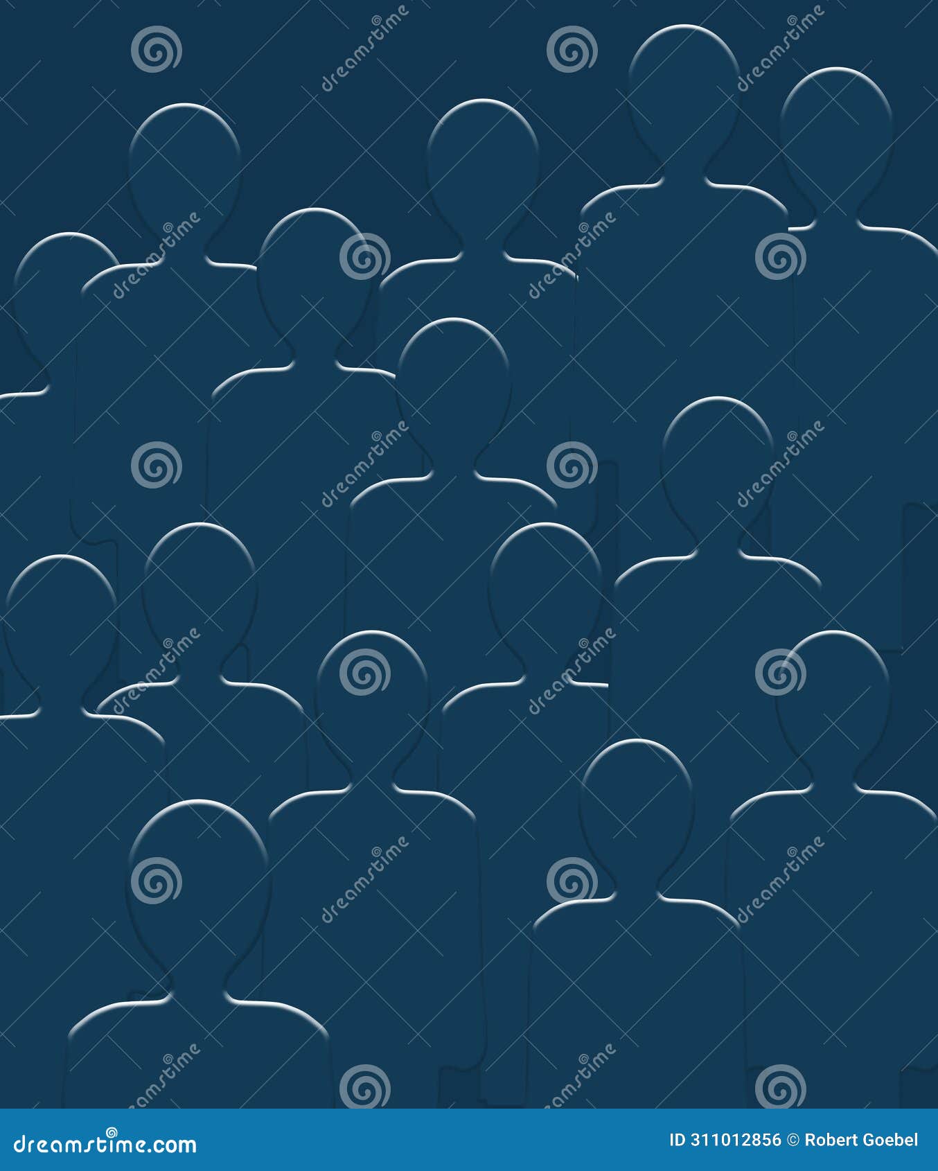 Humans Stand Side by Side in a Group in this Abstract Silhouetted Stock ...