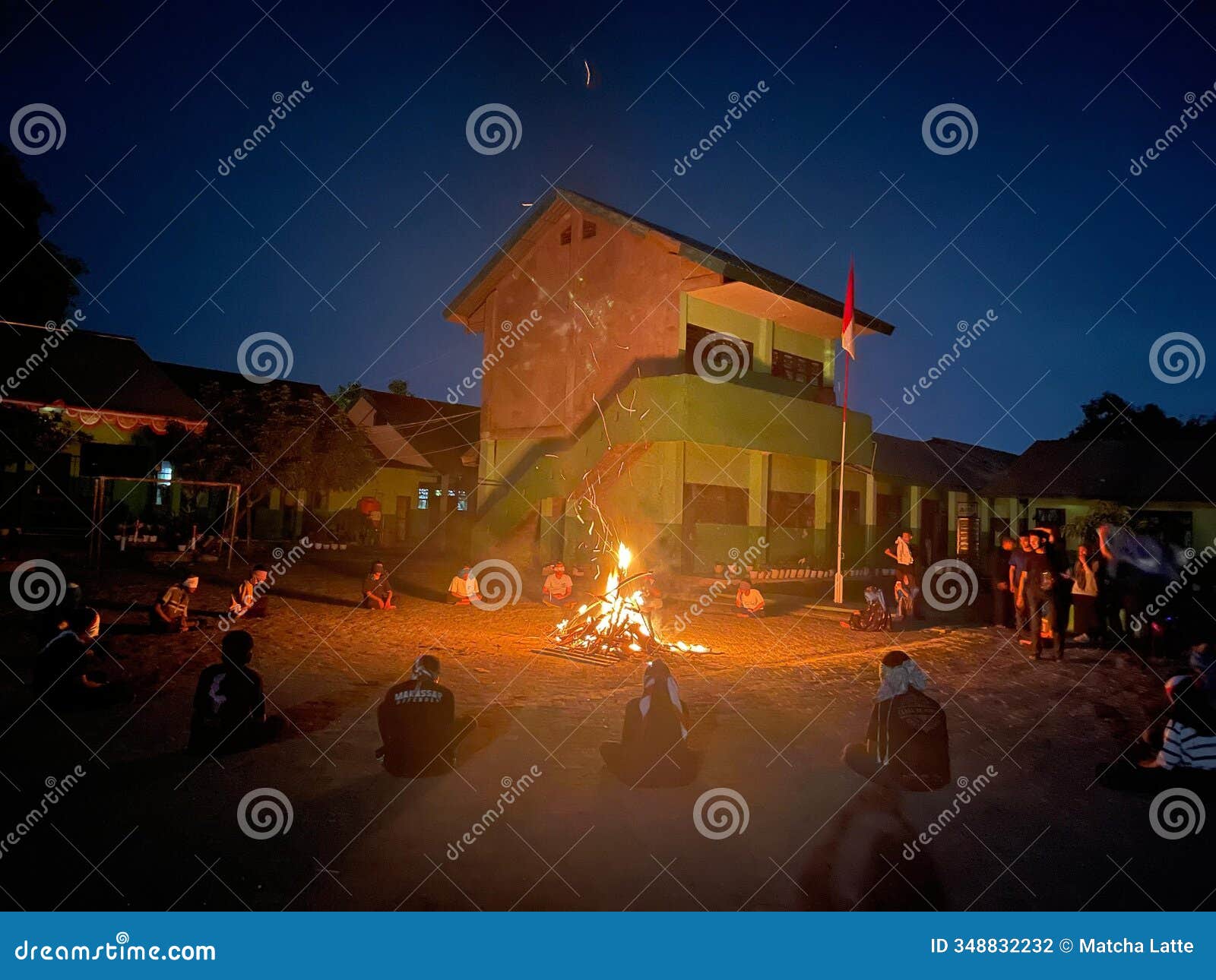 Humans Surrounding a Campfire at the Campsite Editorial Photography ...
