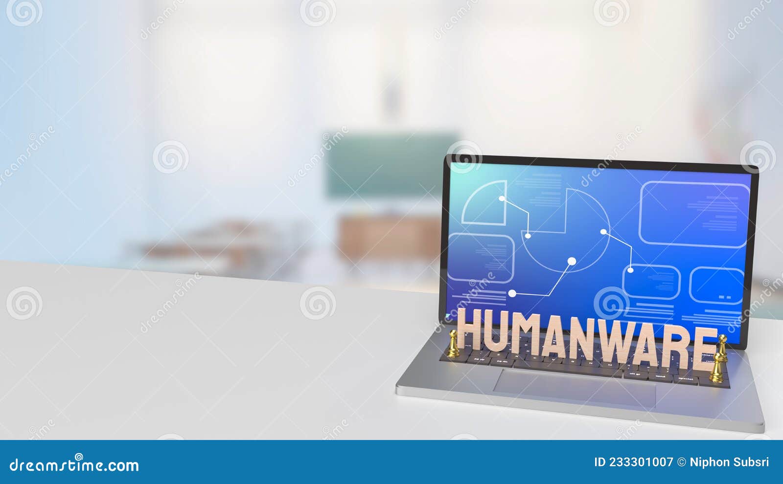 The Humanware Word and Gold Chesson on Notebook in Class Room for ...