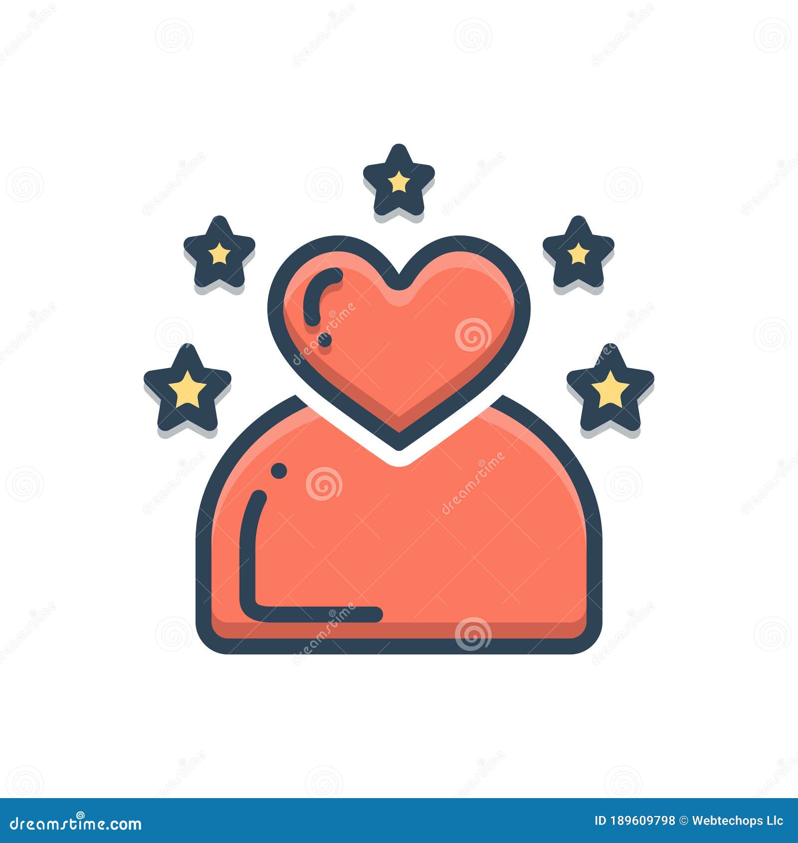 Color Illustration Icon for Humble, Meek and Unassuming Stock ...