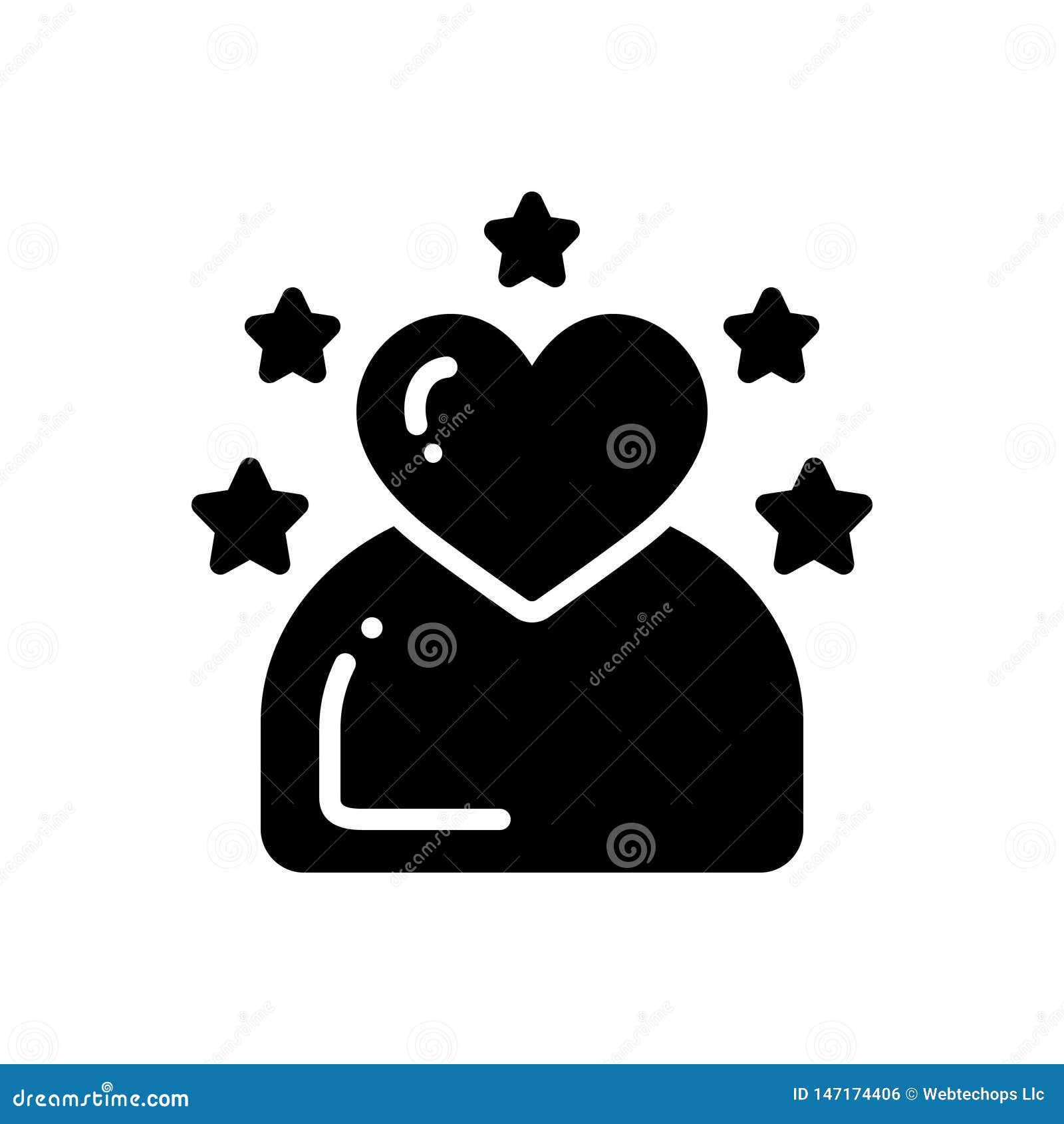Black Solid Icon for Humble, Meek and Unassuming Stock Vector ...