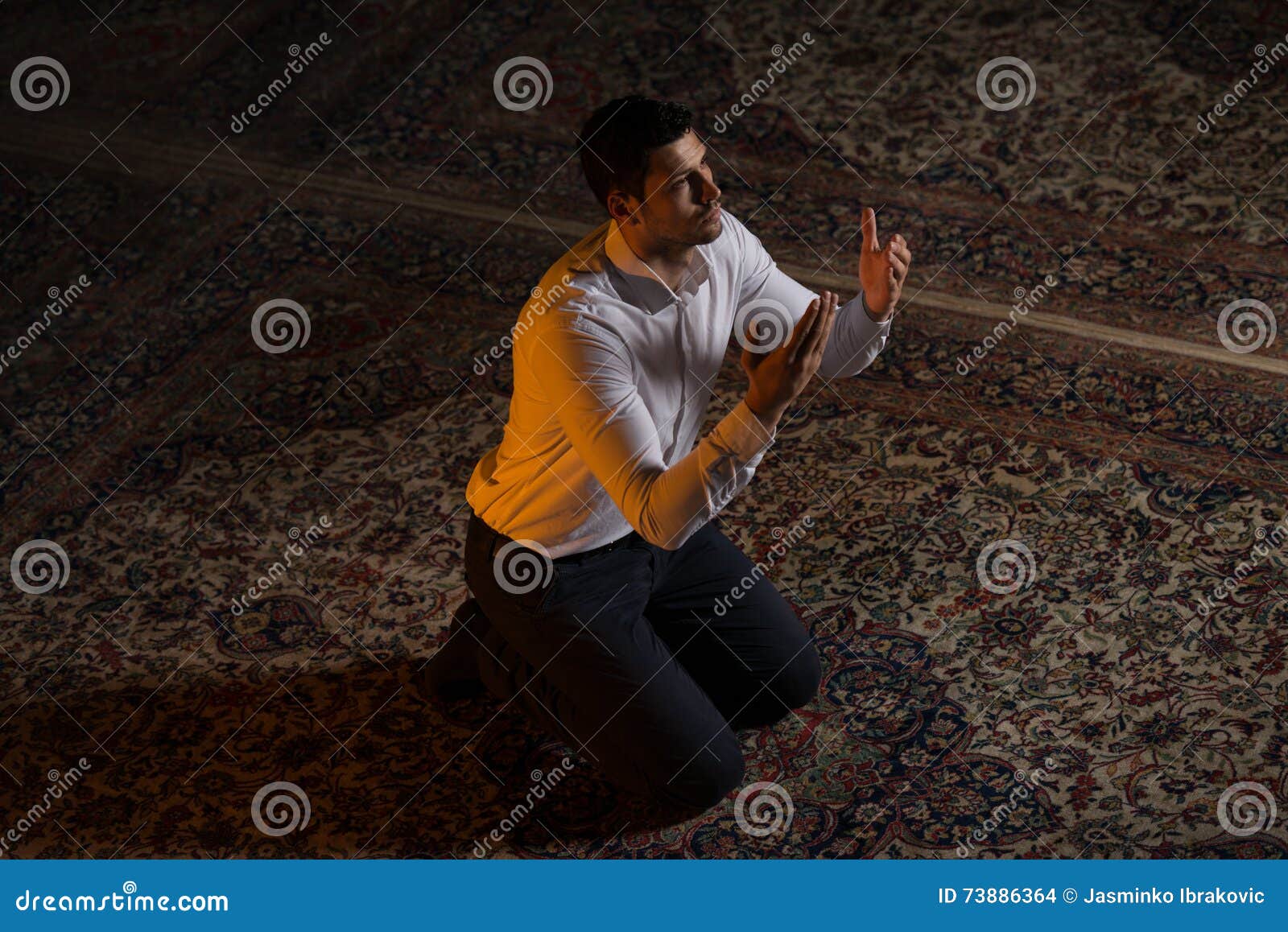 Humble Muslim Prayer stock photo. Image of islamic, culture - 73886364