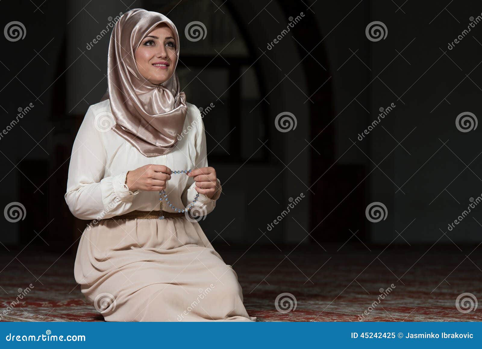 Humble Muslim Prayer Woman stock image. Image of east - 45242425