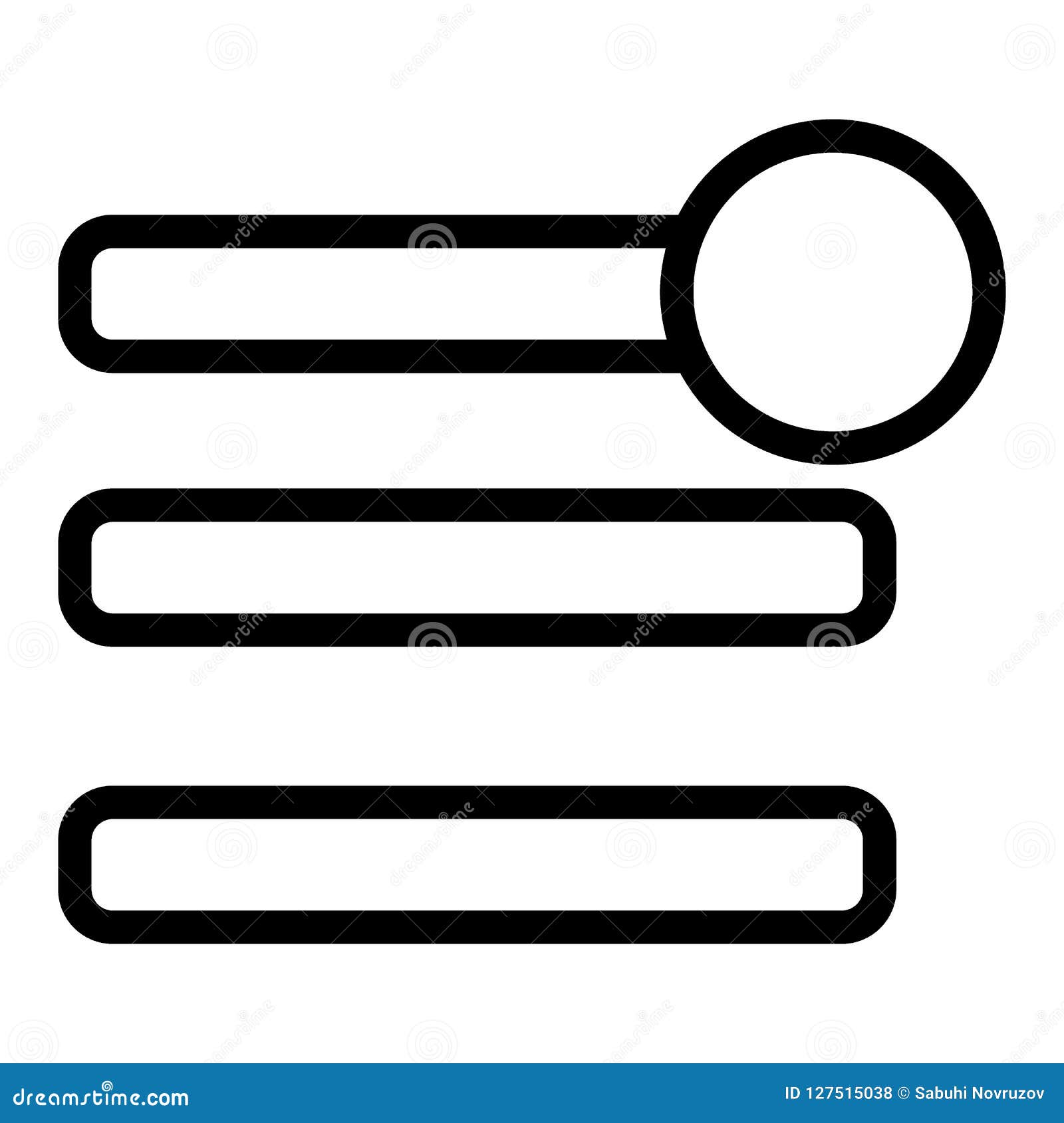 Humburger Menu Line And Glyph Icon. Menu Notification Vector ...