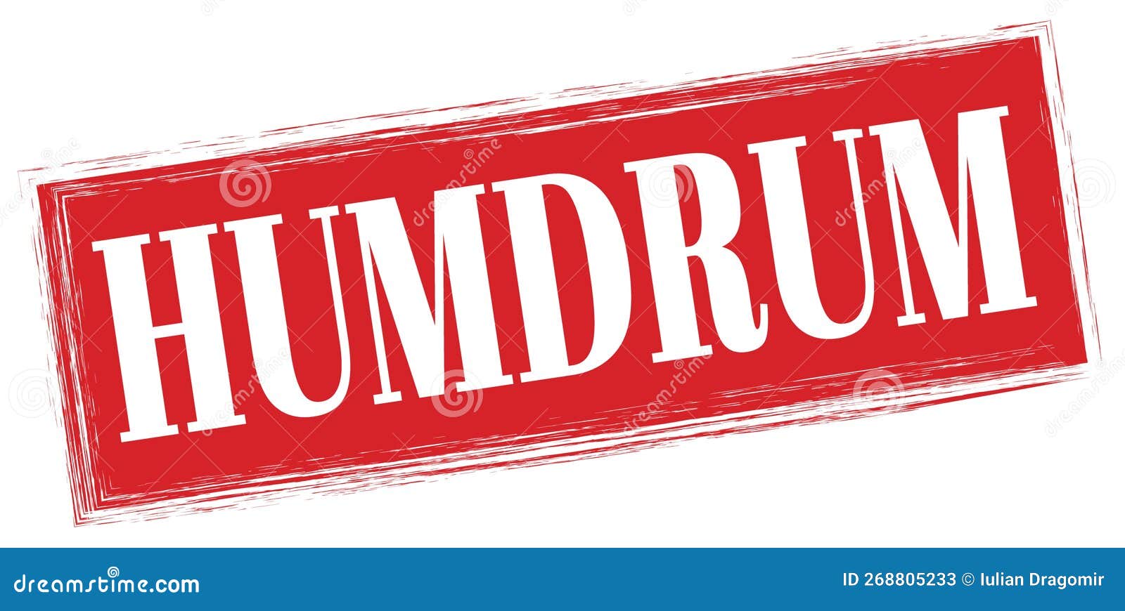 HUMDRUM Text Written on Red Stamp Sign Stock Illustration ...
