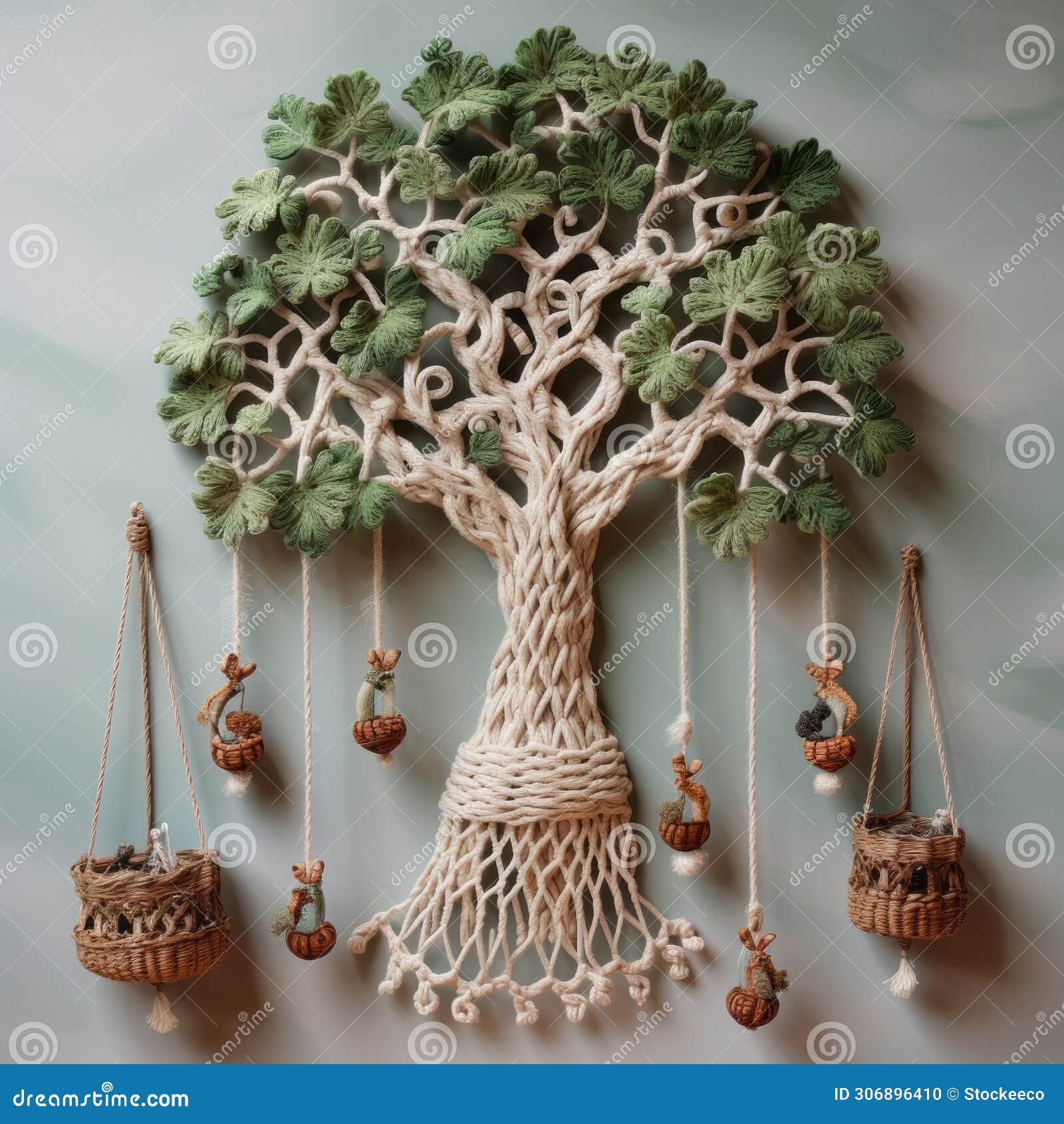 Humid Tree: Children S Macrame Made from Natural Materials Stock ...