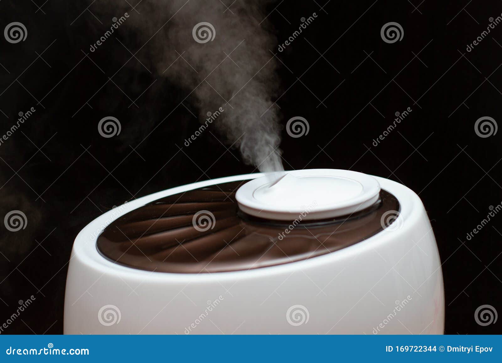 Humidifier in the House on Black Background Stock Photo - Image of ...