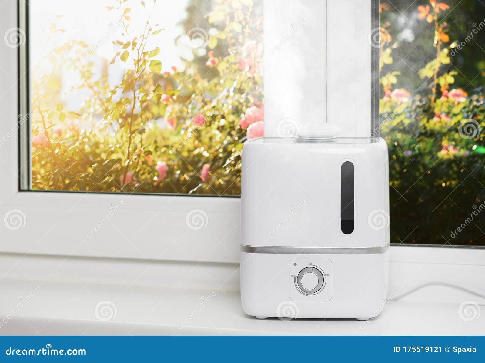 Humidifier Spreading Steam into the Living Room Stock Image - Image of ...