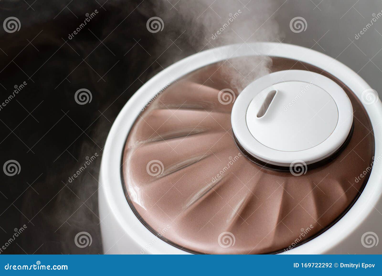 Humidifier with Vapor in the House Top View Stock Photo - Image of room ...