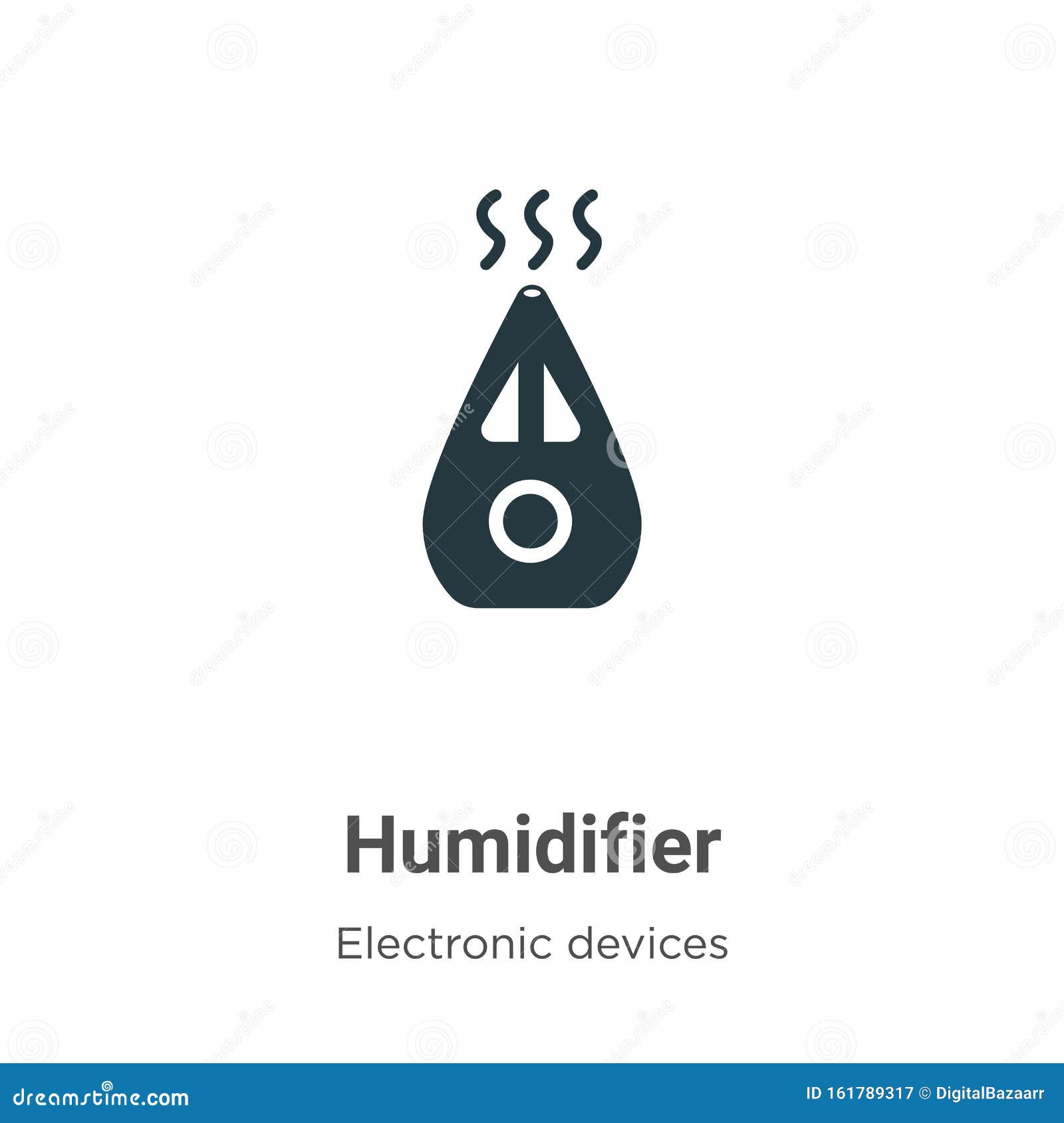 Humidifier Vector Icon on White Background. Flat Vector Humidifier Icon ...