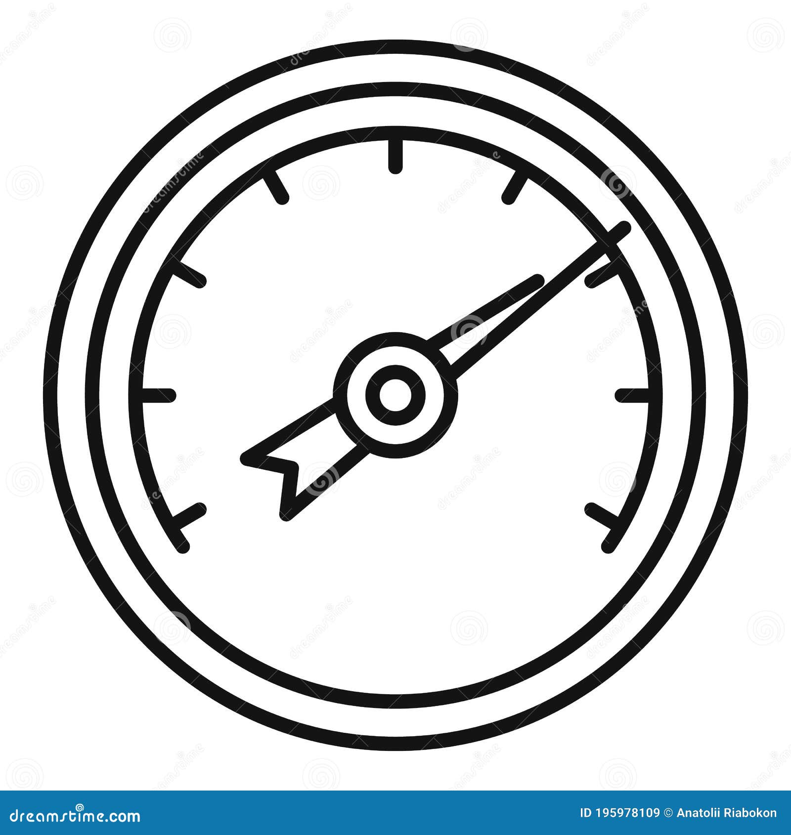 Humidity Barometer Icon, Outline Style Stock Vector - Illustration of ...