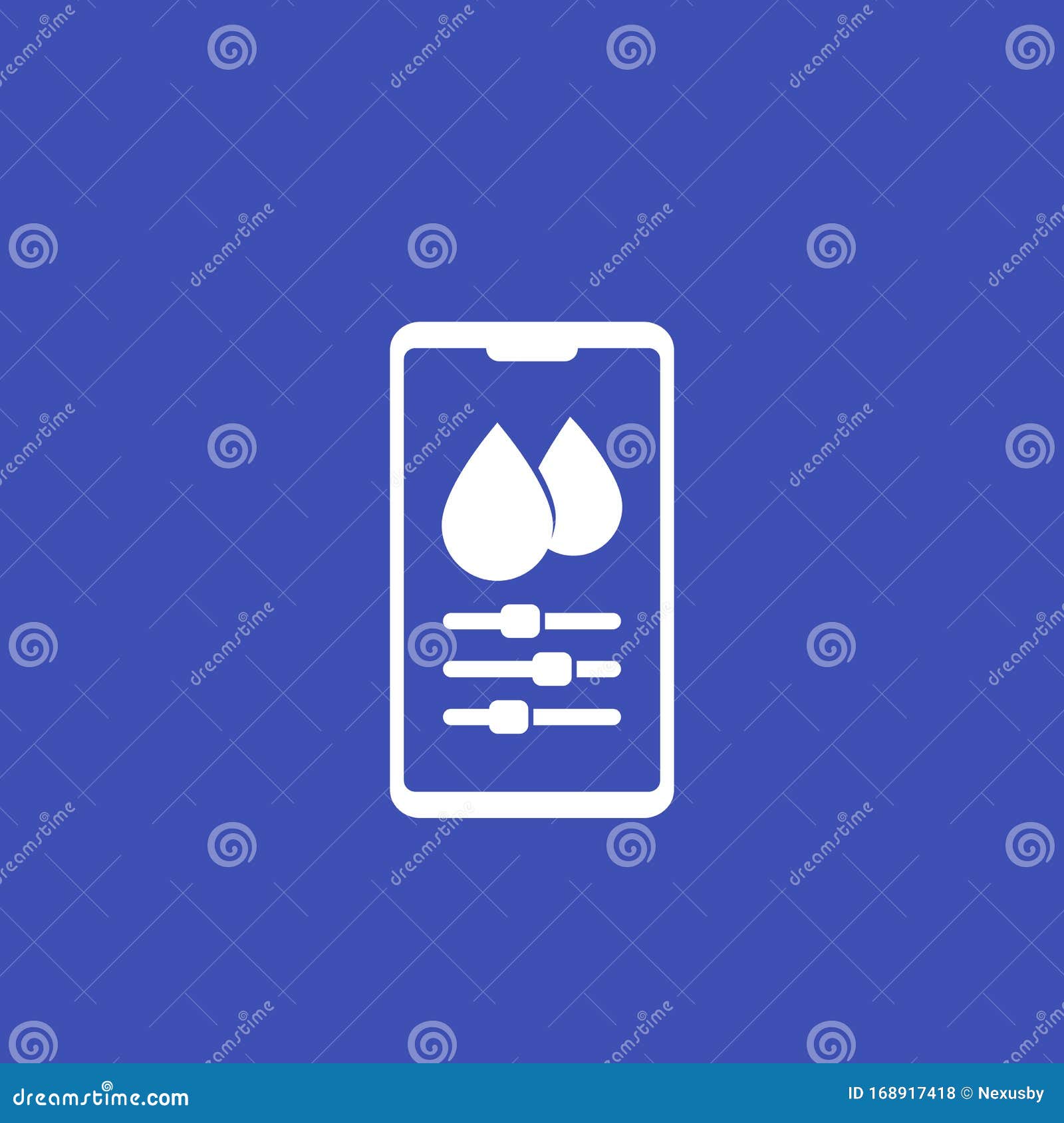 Humidity Control Mobile App Icon Vector Illustration | CartoonDealer ...