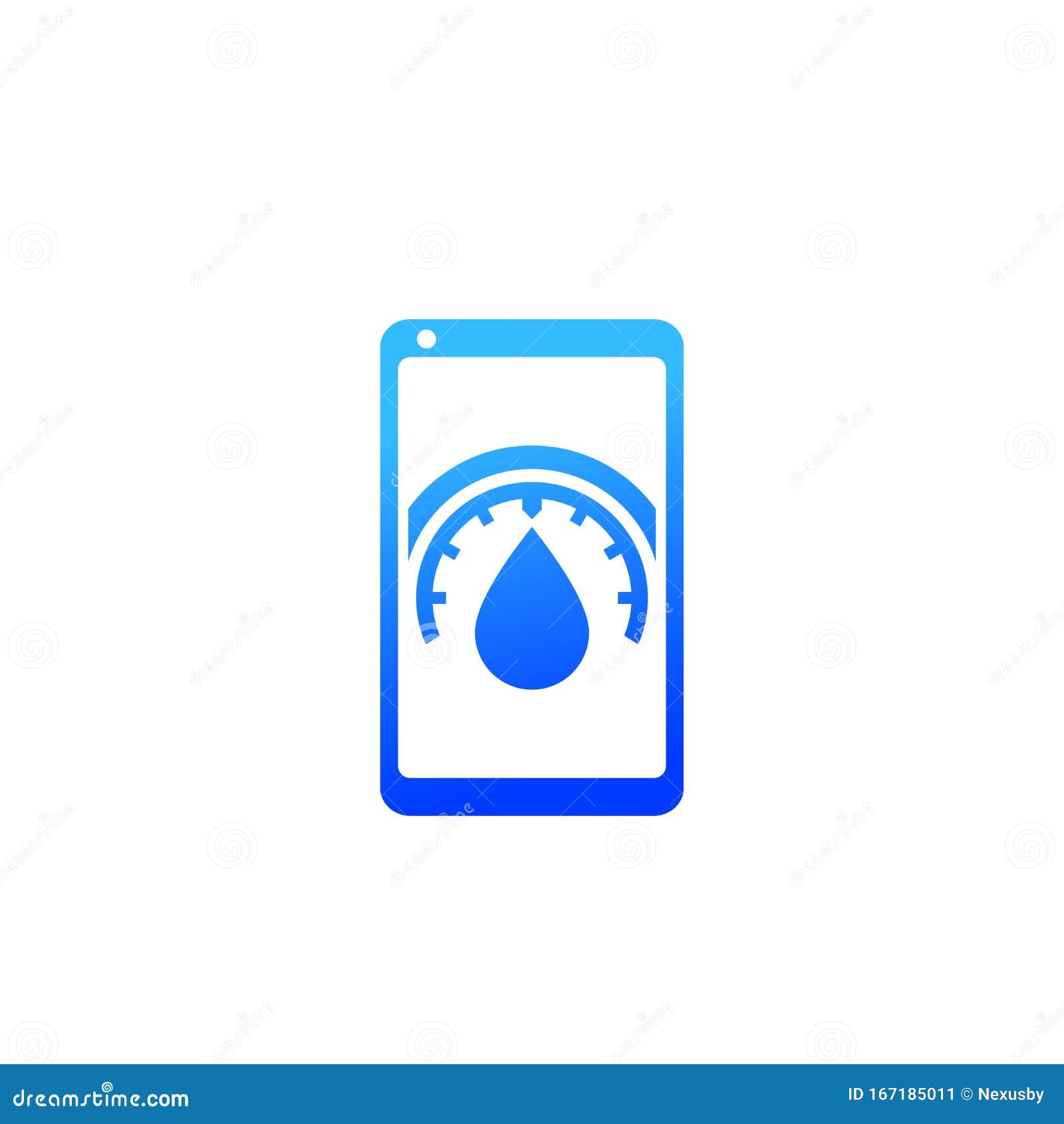 Humidity Control Mobile App Icon on White Stock Vector - Illustration ...