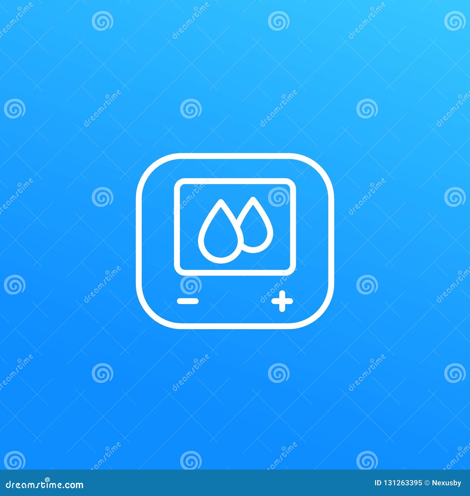 Humidity Control Vector Line Icon Stock Vector - Illustration of ...