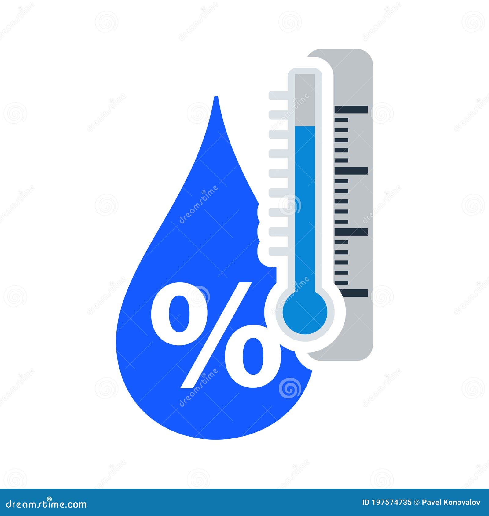 Humidity Icon, Humidity Weather Sensor, Label Sticker Logo - Vector ...