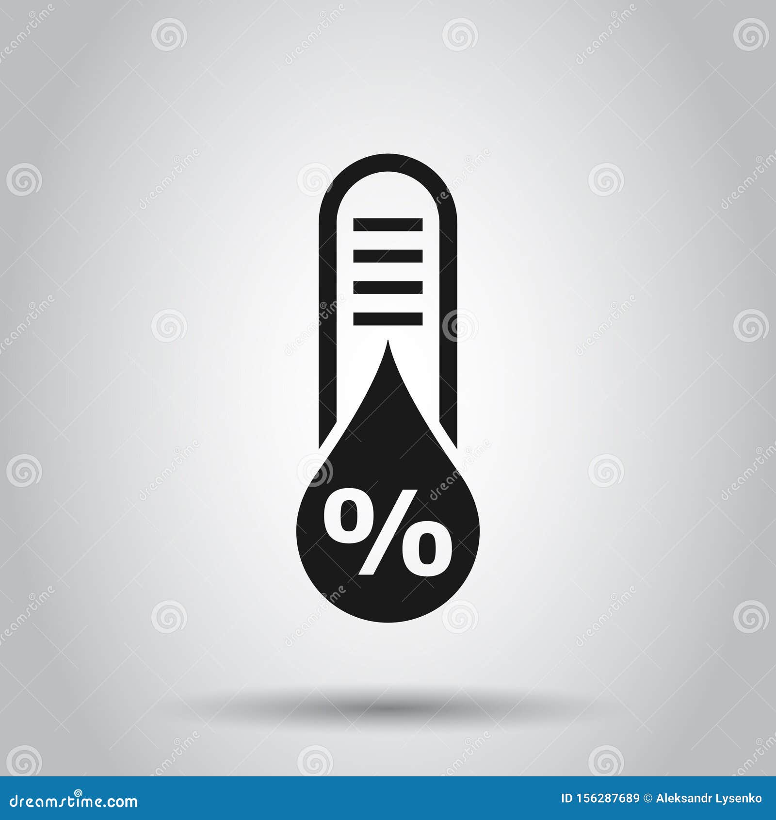 Humidity Icon in Flat Style. Climate Vector Illustration on Isolated ...