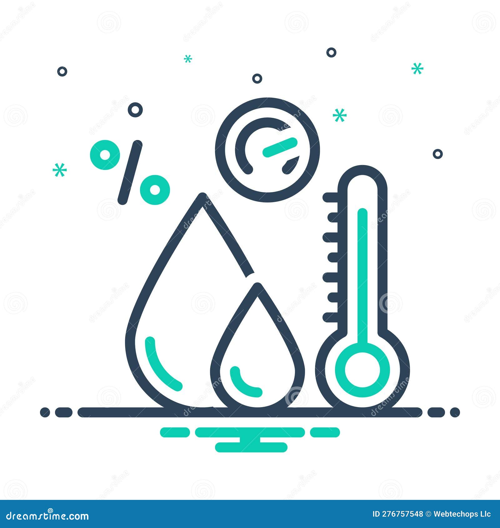 Mix Icon for Humidity, Moisture and Droplet Stock Vector - Illustration ...