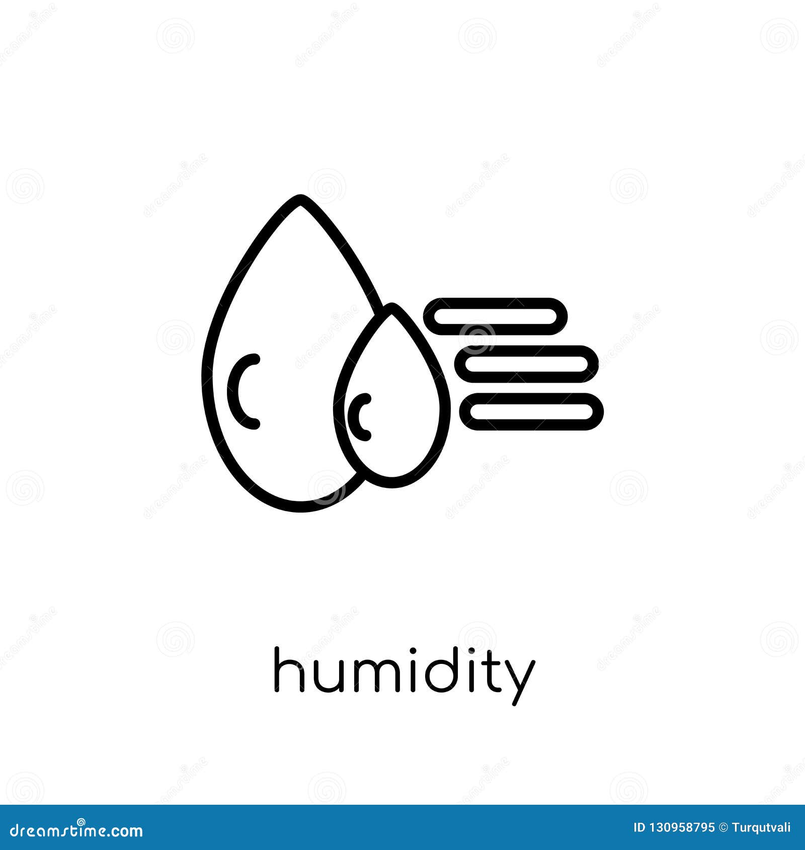Humidity Icon. Trendy Modern Flat Linear Vector Humidity Icon on Stock ...
