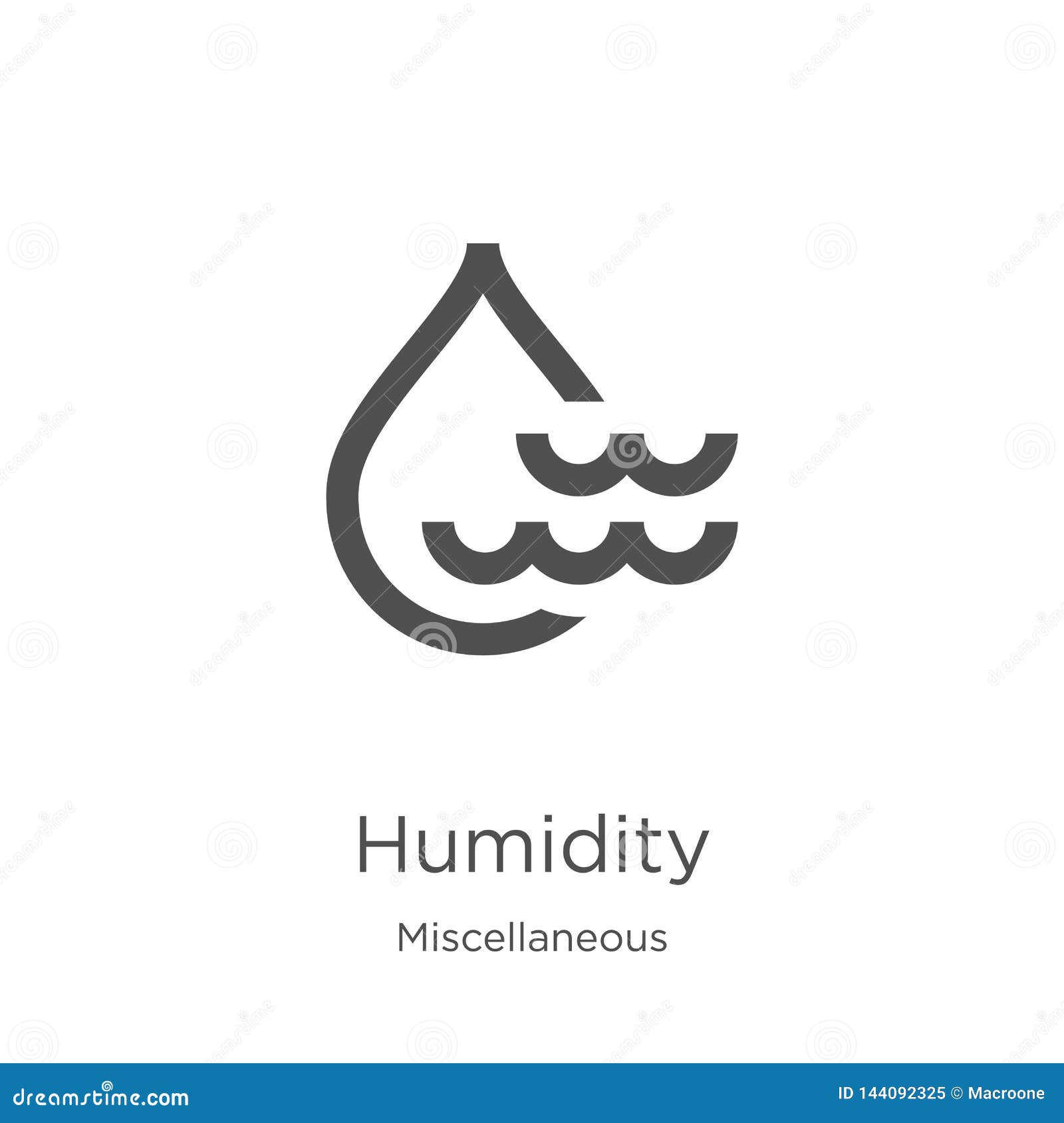 Humidity Icon, Humidity Weather Sensor, Label Sticker Logo - Vector ...