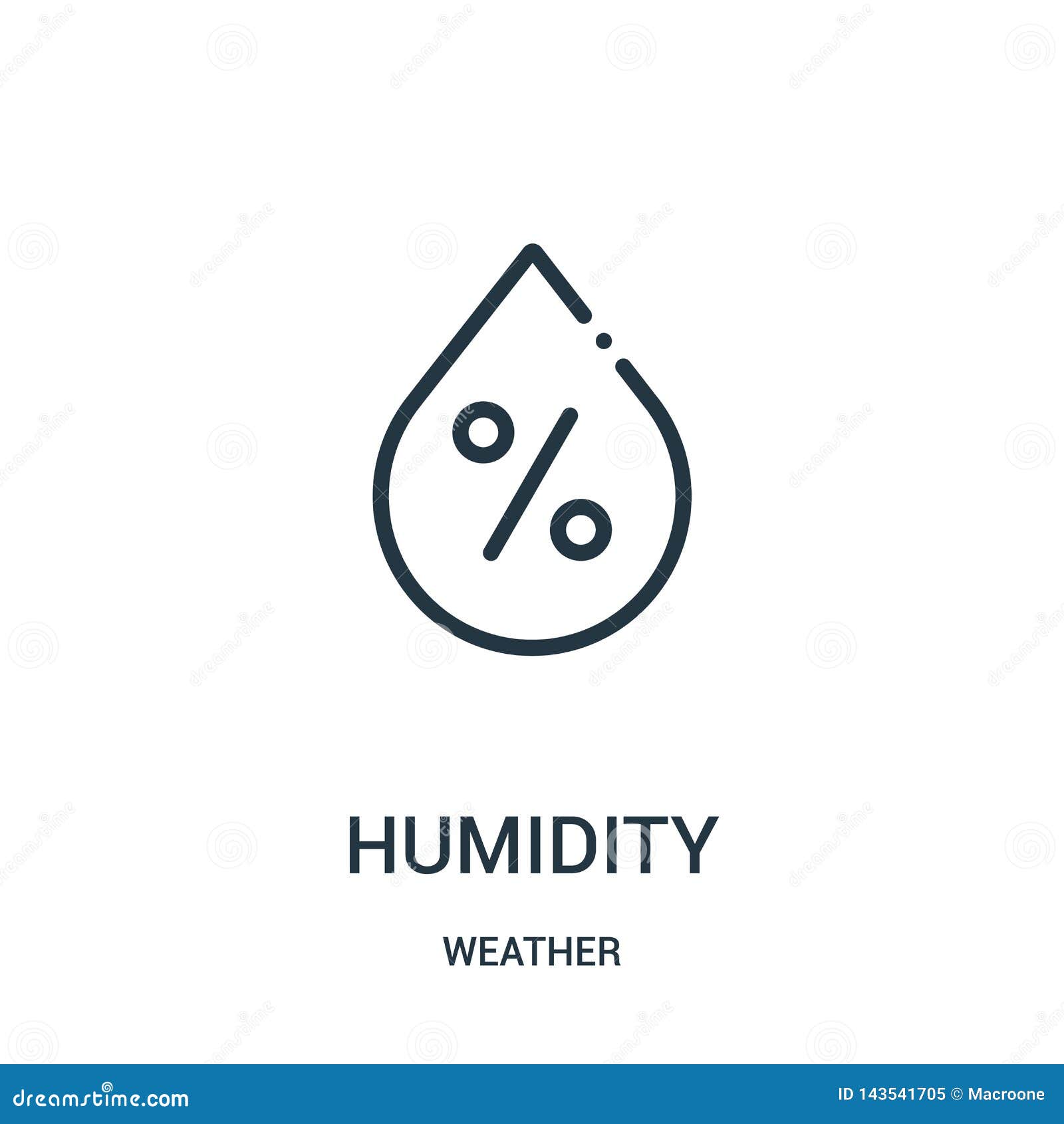 Humidity Icon Vector from Weather Collection. Thin Line Humidity ...