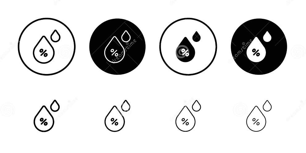 Humidity Icon Outline Vector for Web Ui Stock Illustration ...