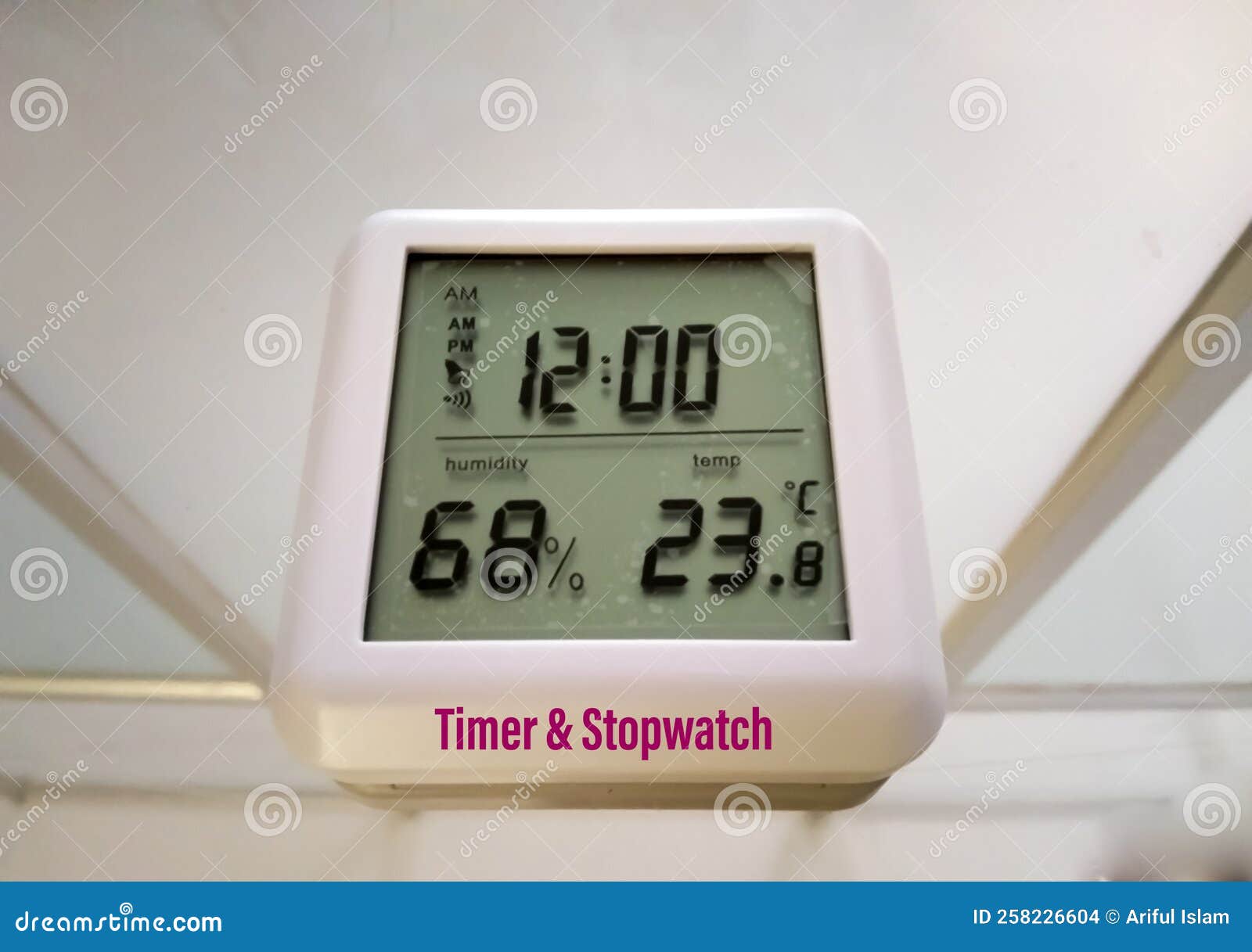 Humidity Indicator is Indicated on the Hygrometer of the Device. Stock ...