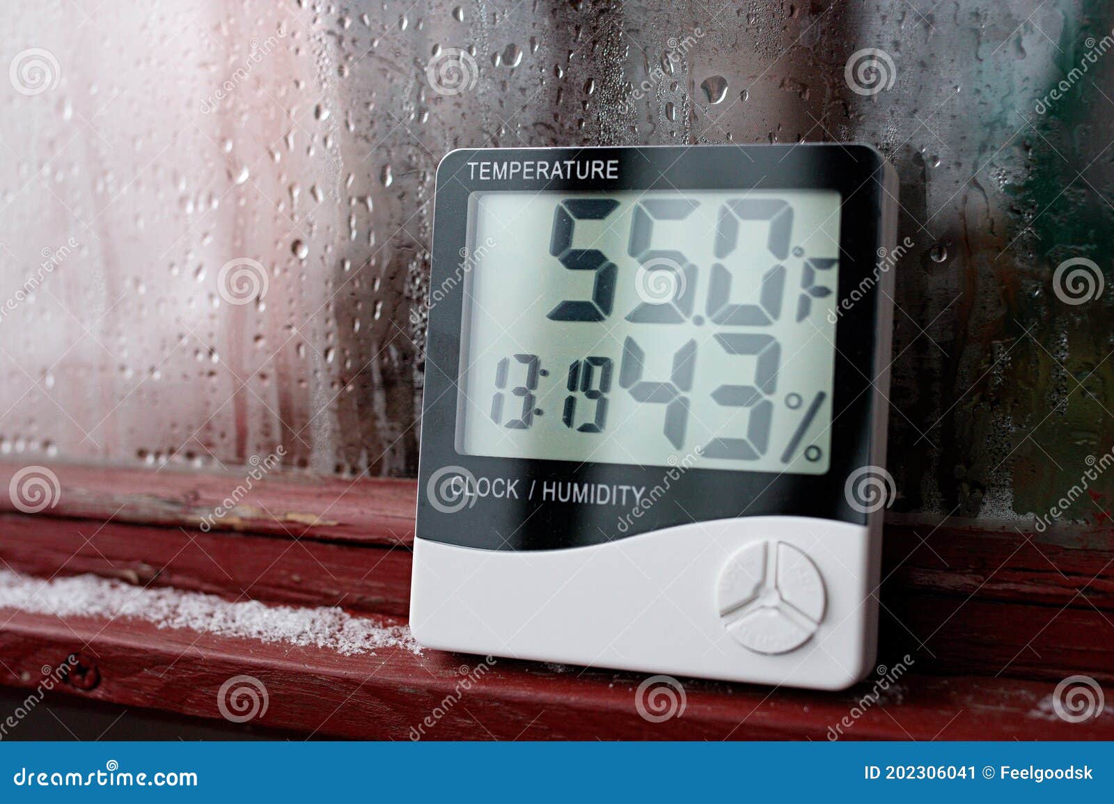 Humidity Indicator is Indicated on the Hygrometer of the Device. an ...
