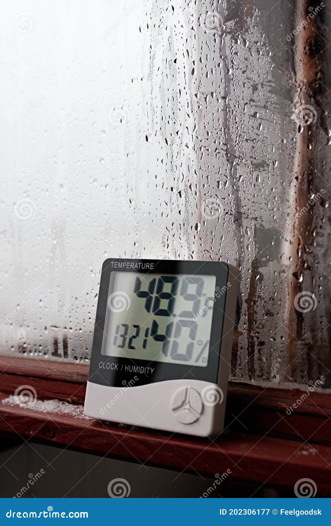 Humidity Indicator is Indicated on the Hygrometer of the Device. an ...