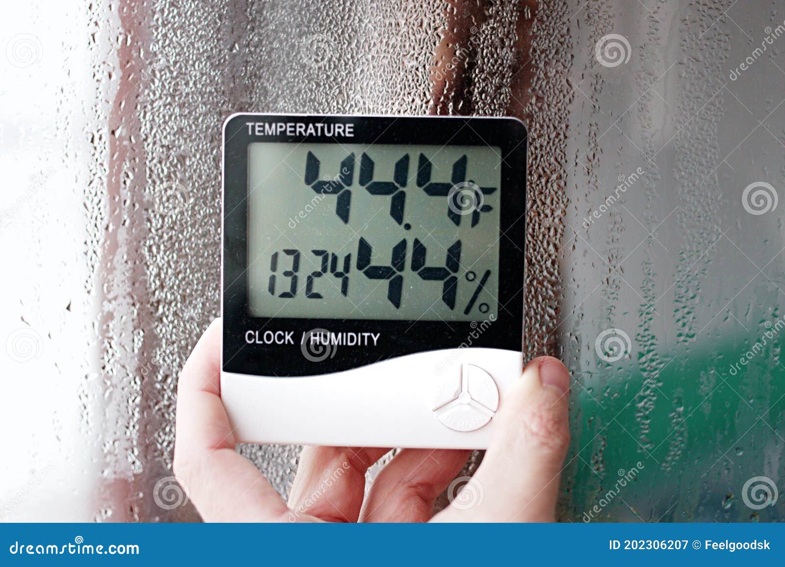 Humidity Indicator is Indicated on the Hygrometer of the Device. an ...