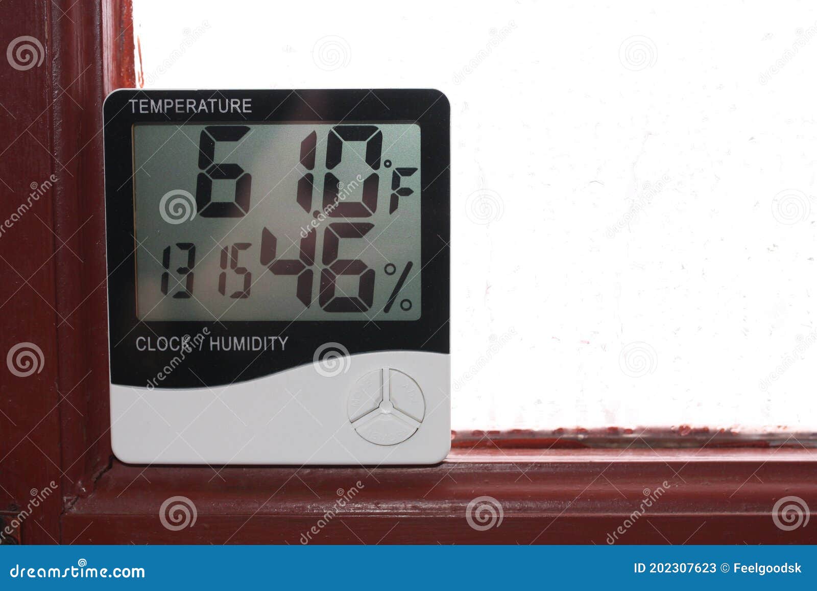Humidity Indicator is Indicated on the Hygrometer of the Device. an ...