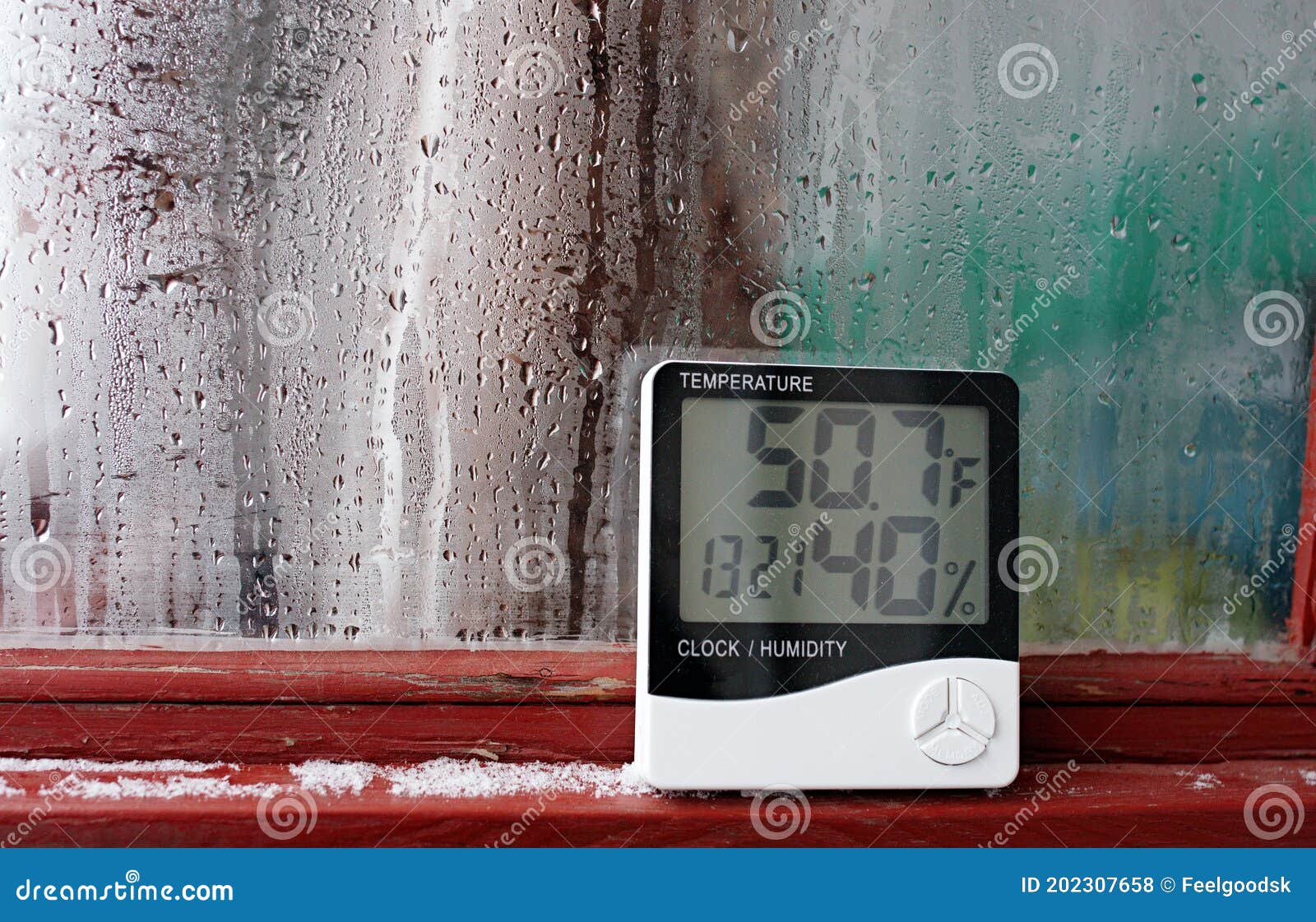 Humidity Indicator is Indicated on the Hygrometer of the Device. an ...