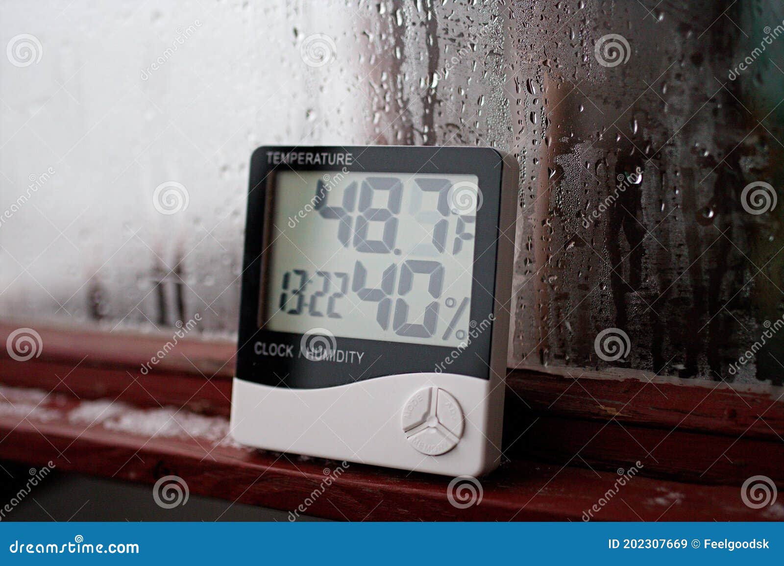 Humidity Indicator is Indicated on the Hygrometer of the Device. an ...
