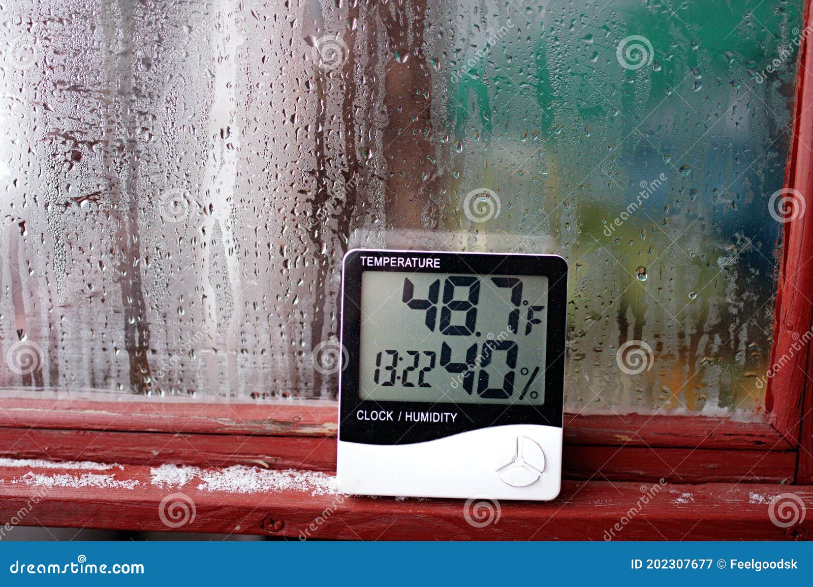 Humidity Indicator is Indicated on the Hygrometer of the Device. an ...