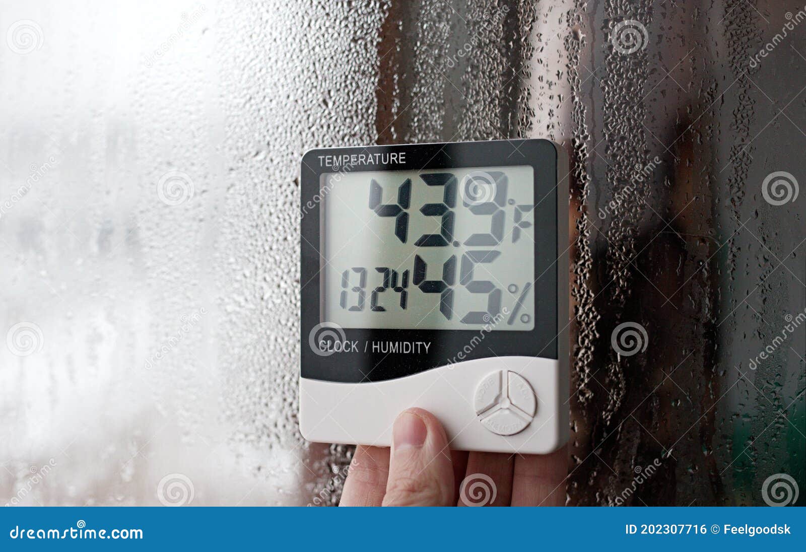 Humidity Indicator is Indicated on the Hygrometer of the Device. an ...