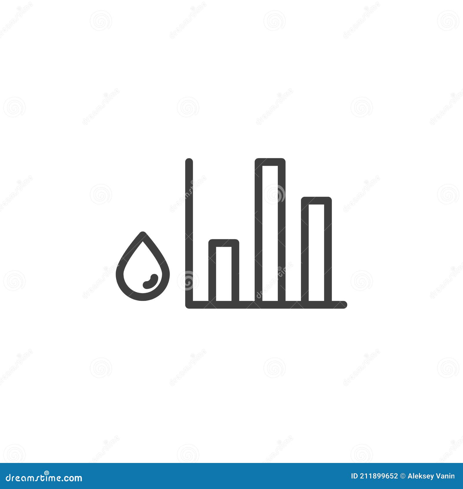 Humidity Level Graph Line Icon Stock Vector - Illustration of logo ...