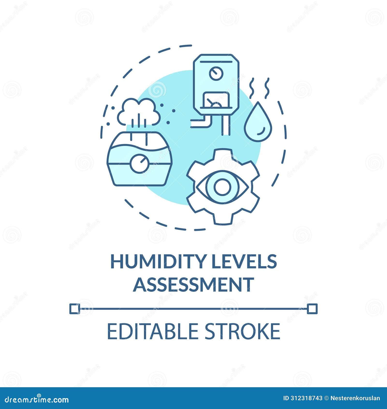 Humidity Levels Assessment Soft Blue Concept Icon Stock Vector ... Humidity Levels Assessment Soft Blue Concept Icon Stock Vector ...