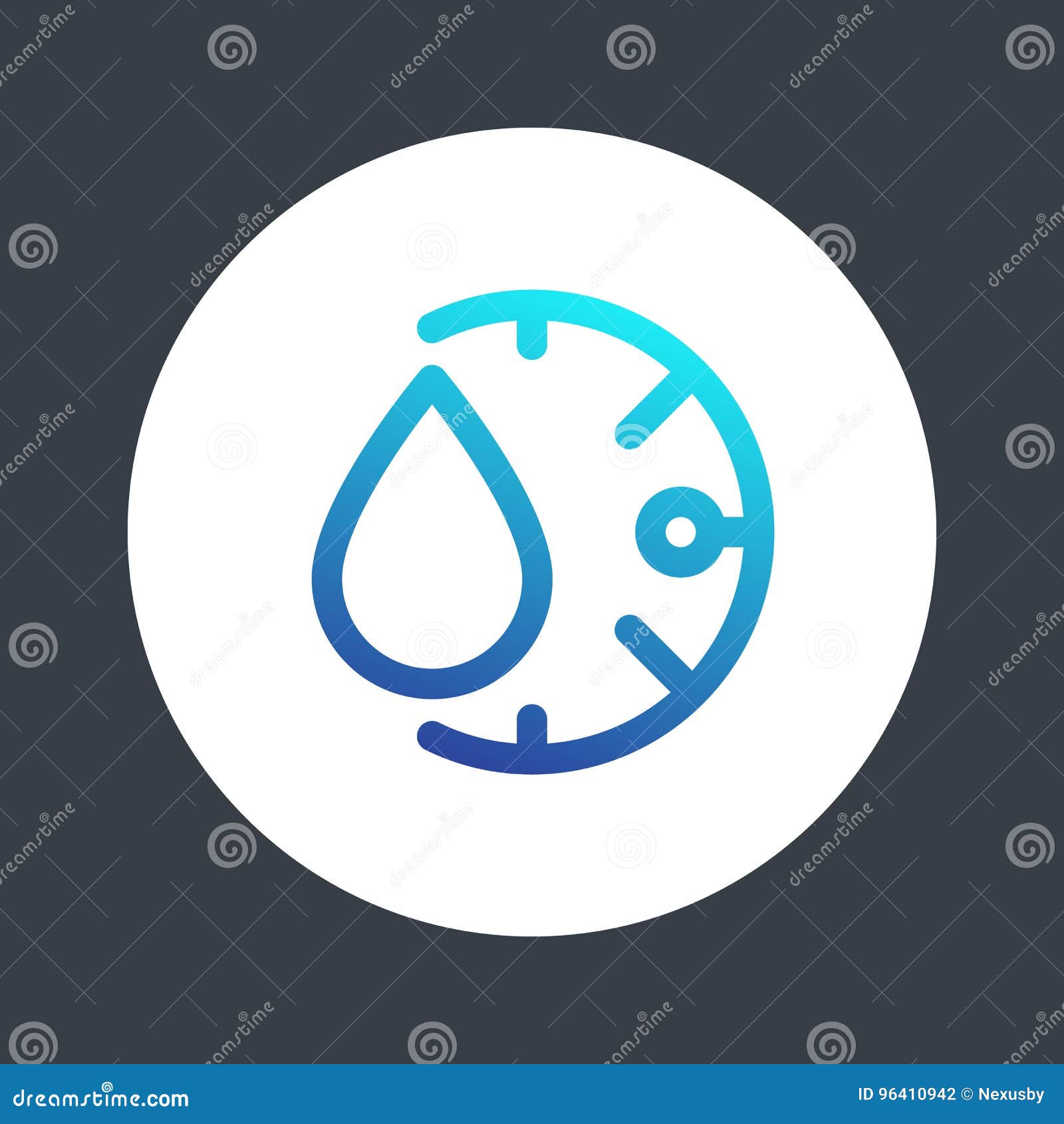 Humidity Line Icon Over White Stock Vector - Illustration of contour ...