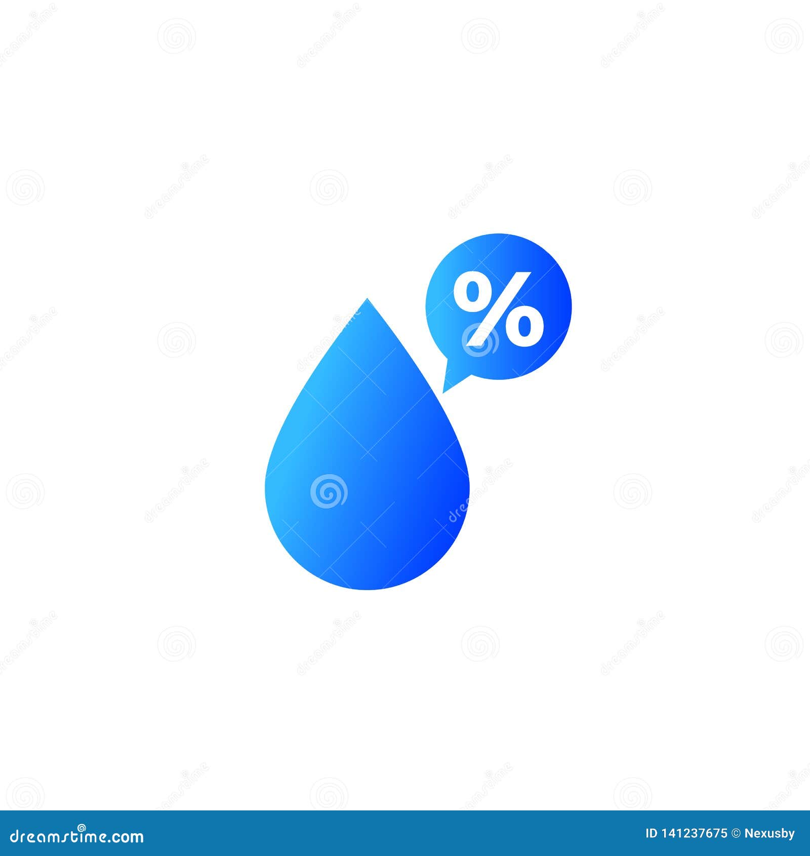 Humidity Percent Vector Icon Stock Vector - Illustration of level ...