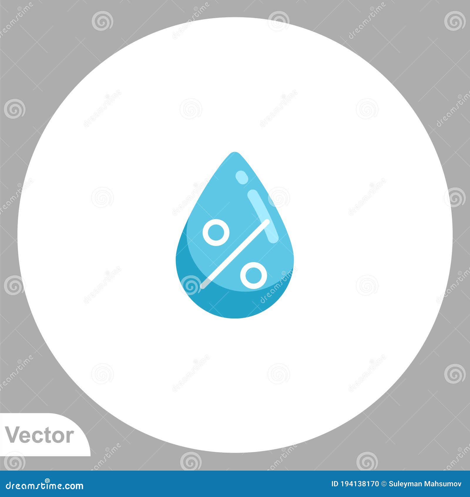 Humidity Vector Icon Sign Symbol Stock Vector - Illustration of ...